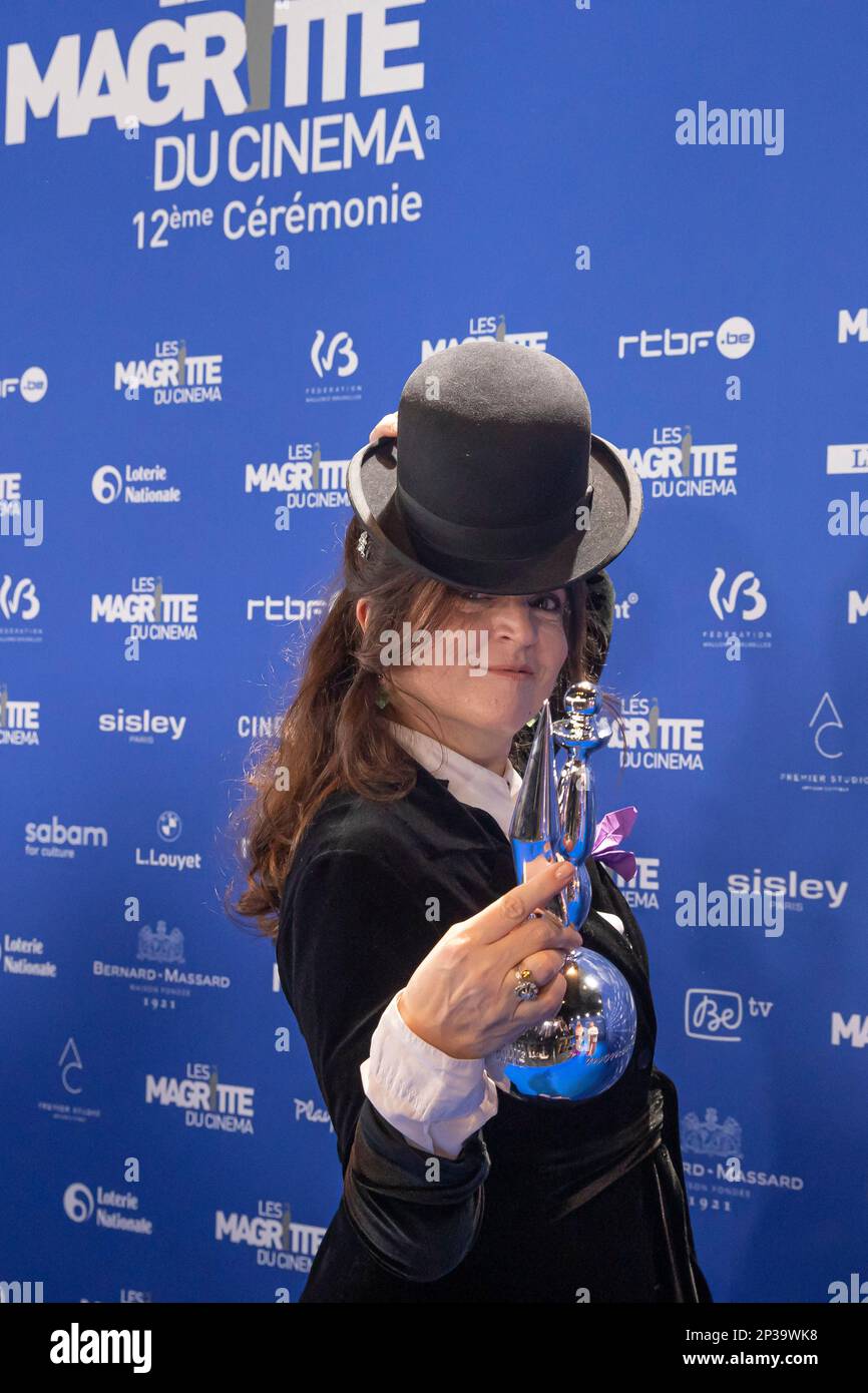 Brussels, Belgium. 05th Mar, 2023. Agnes Jaoui honor Magritte pose with ...