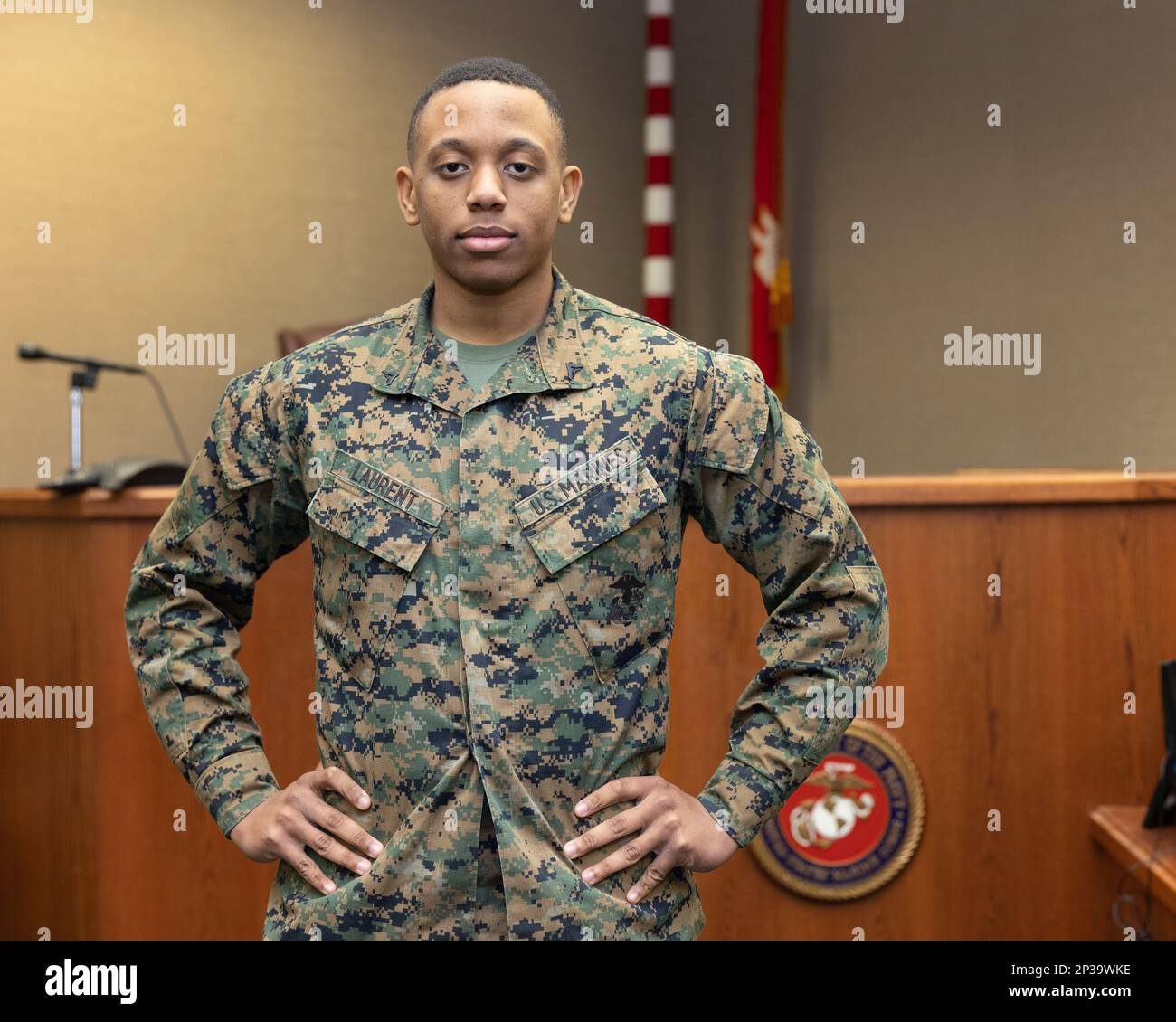 U.S. Marine Corps Lance Cpl. Dimitri Laurent, trial/administrative law ...
