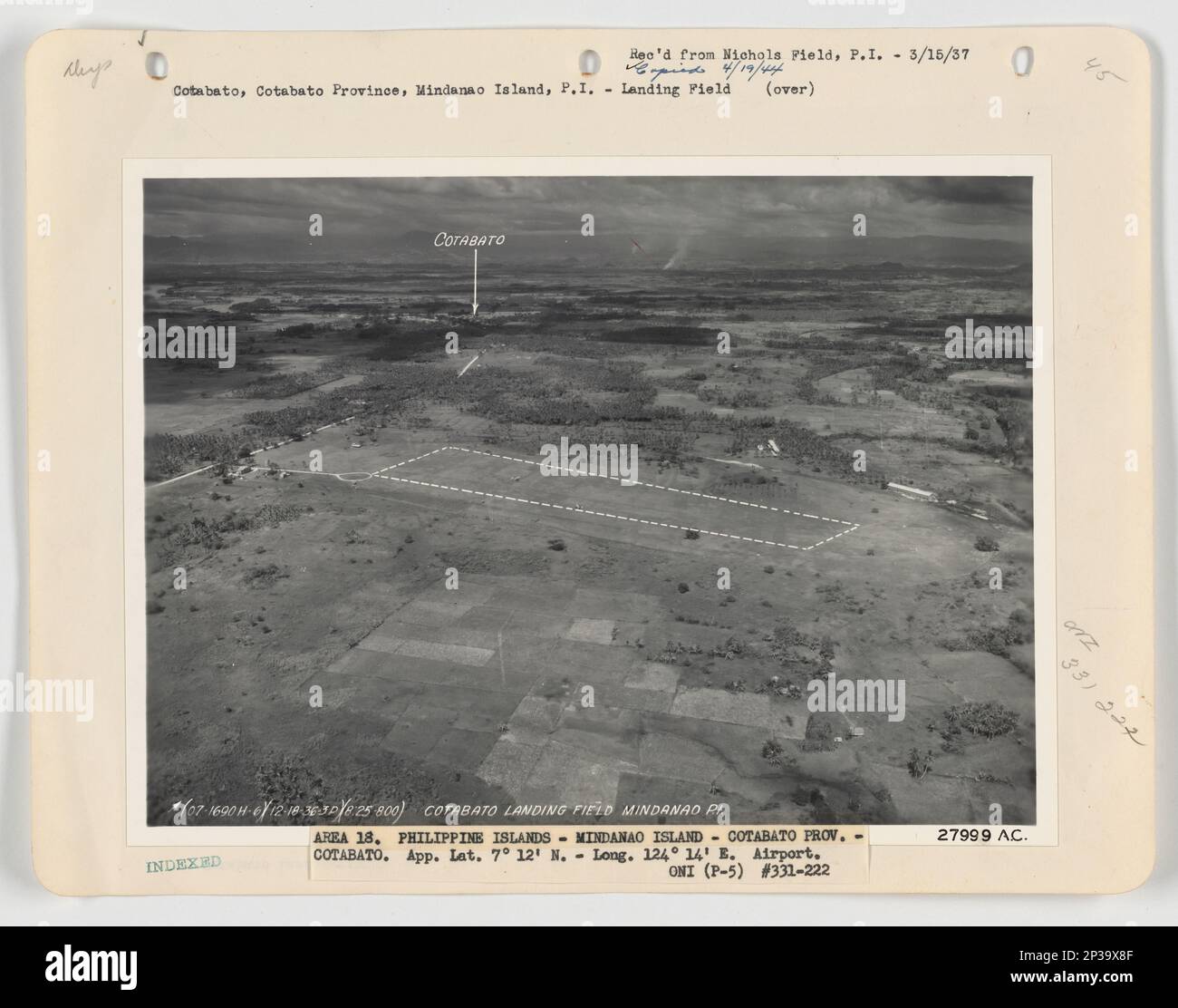 Landing Fields - Philippines - Mindanao Island, Aerial Photograph Stock ...