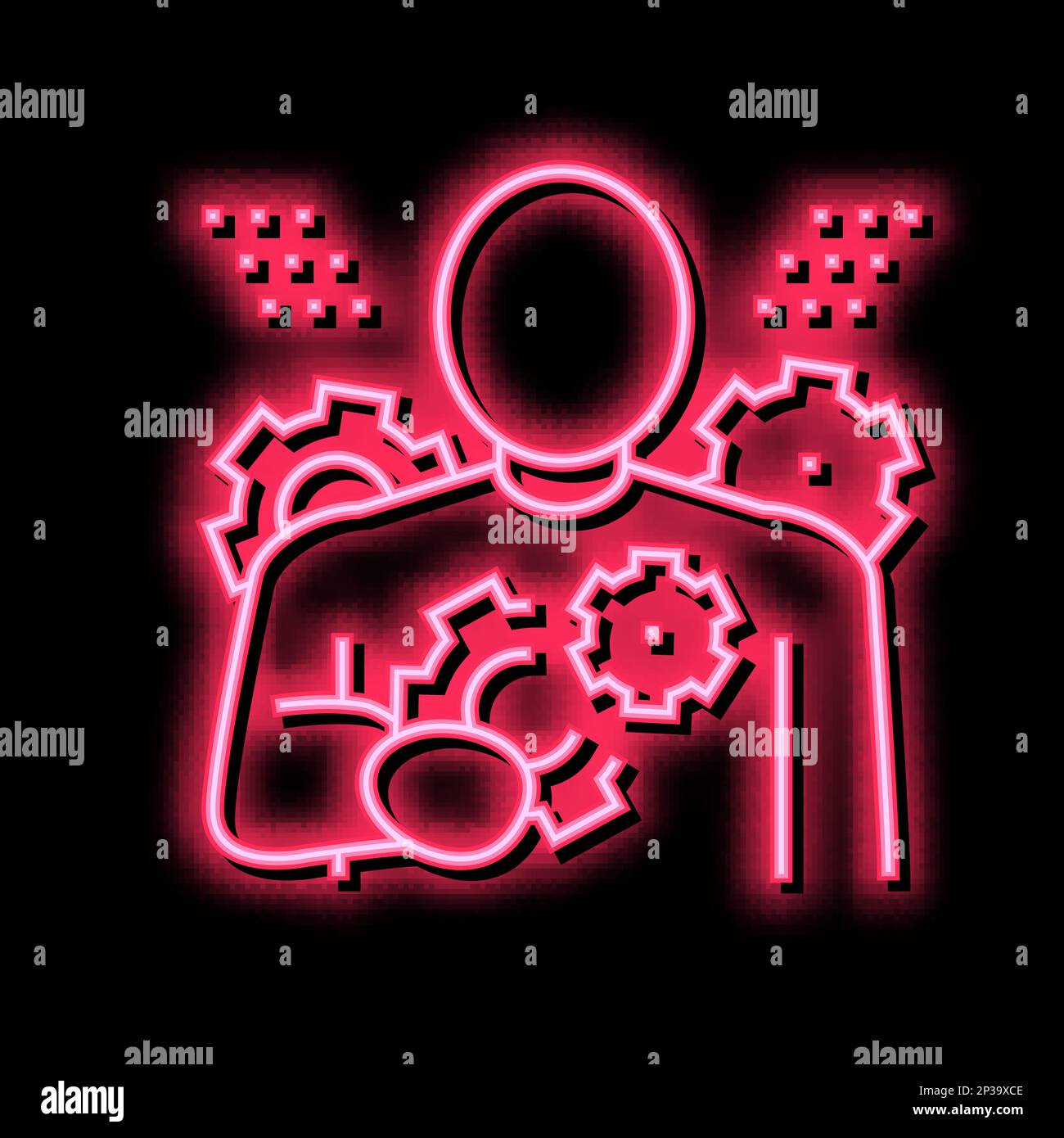 experience people value neon glow icon illustration Stock Vector Image ...