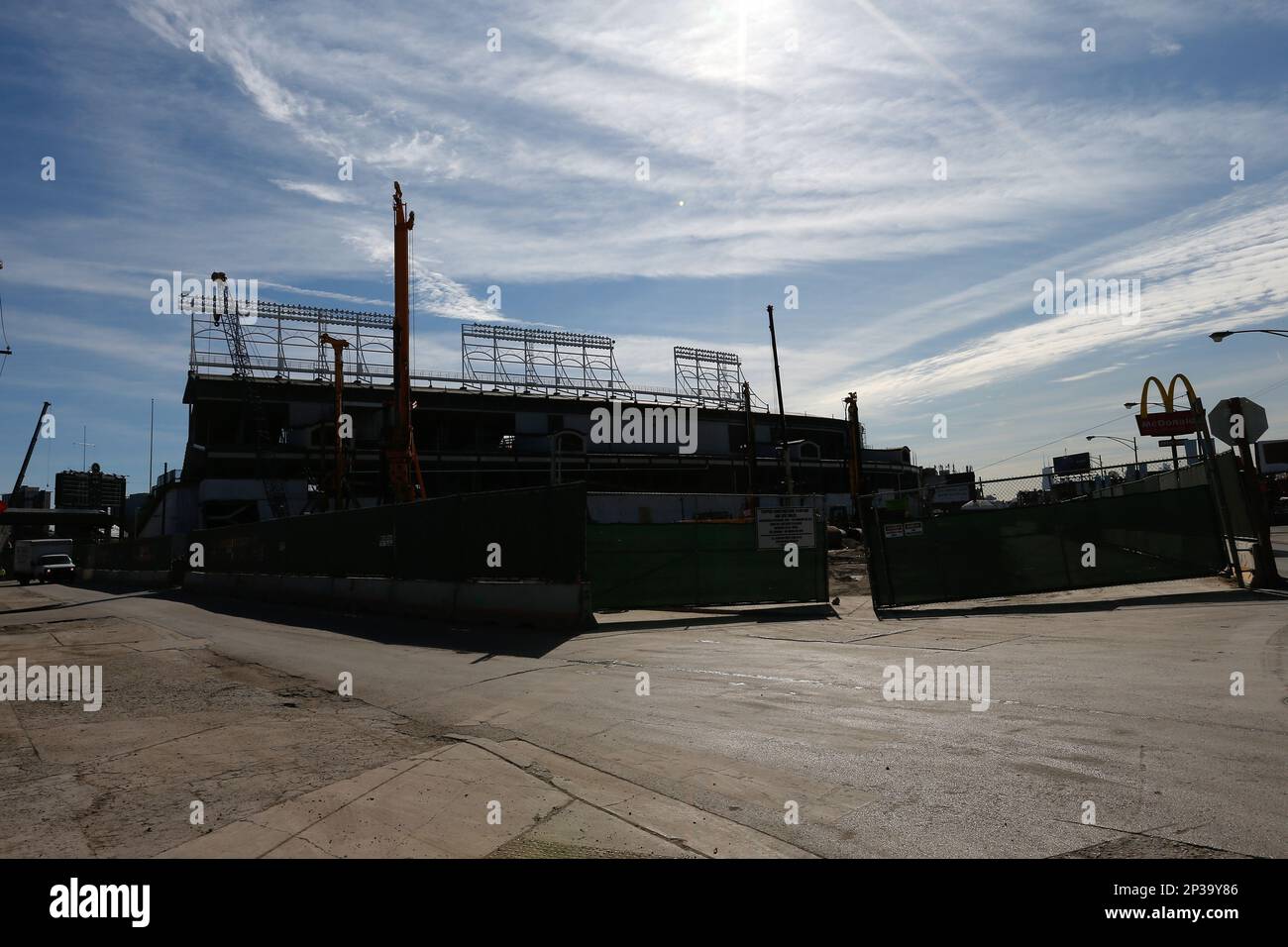 A general view of the exterior of Wrigley Field, home of the Chicago ...