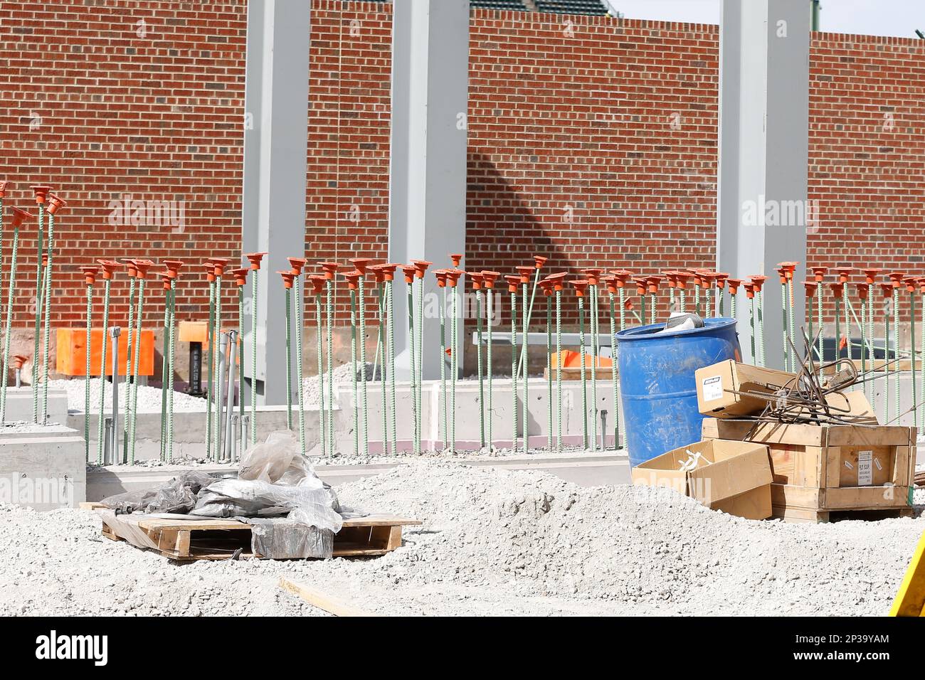 A general view of the exterior of Wrigley Field, home of the Chicago ...