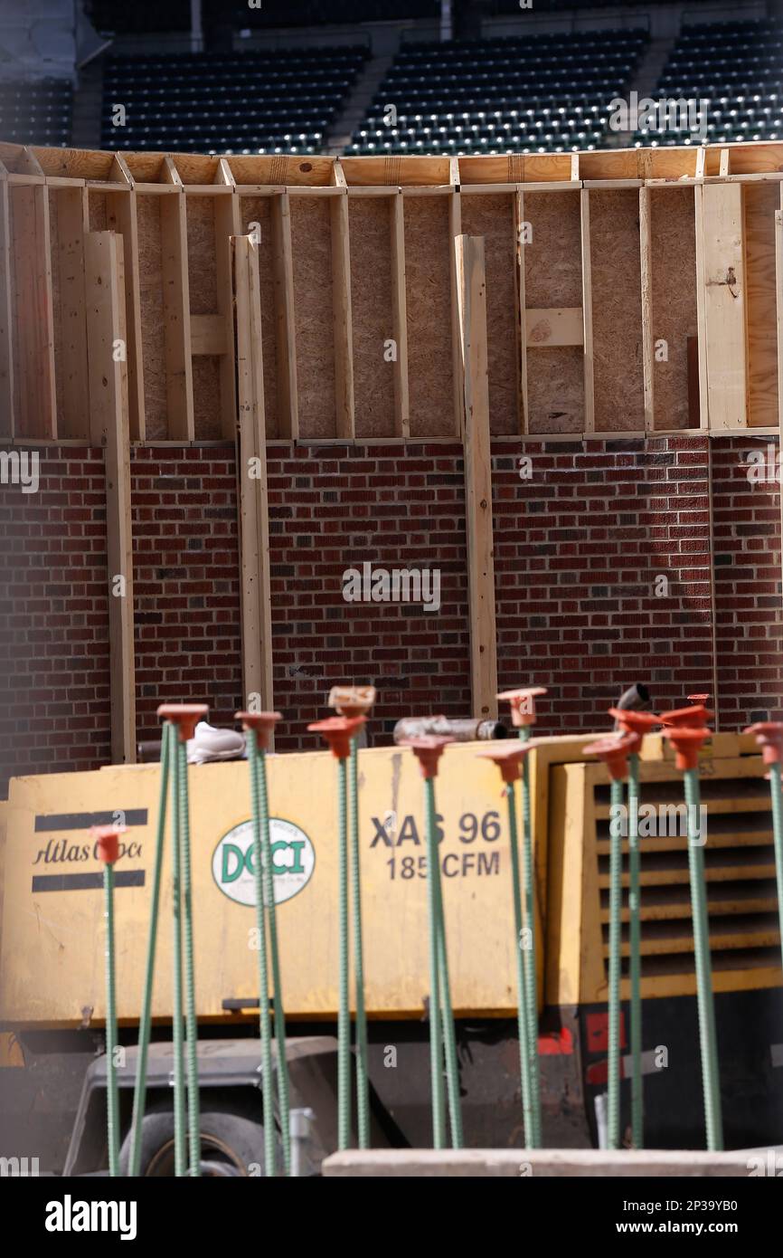 A general view of the exterior of Wrigley Field, home of the Chicago ...