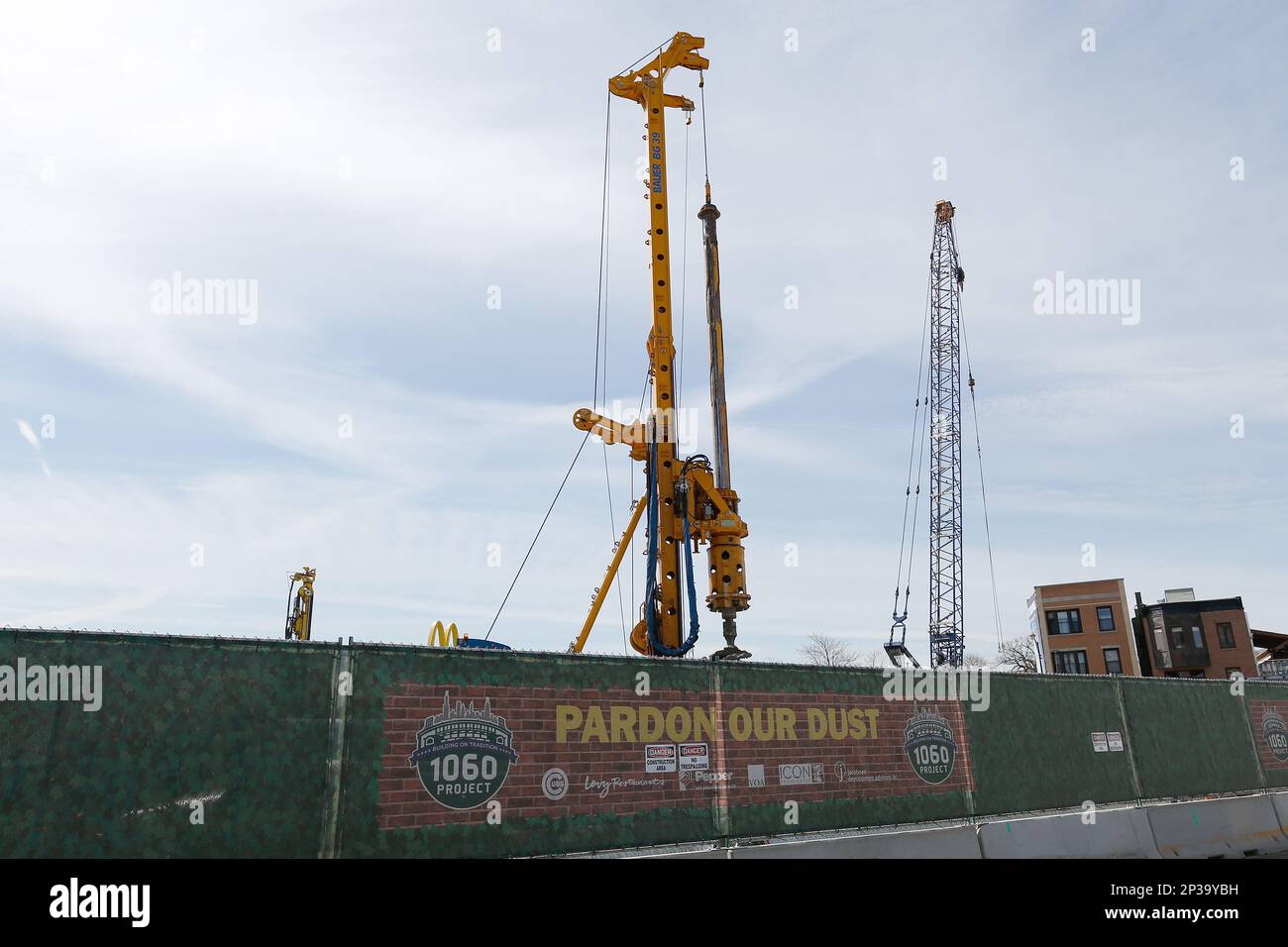 A general view of the exterior of Wrigley Field, home of the Chicago ...