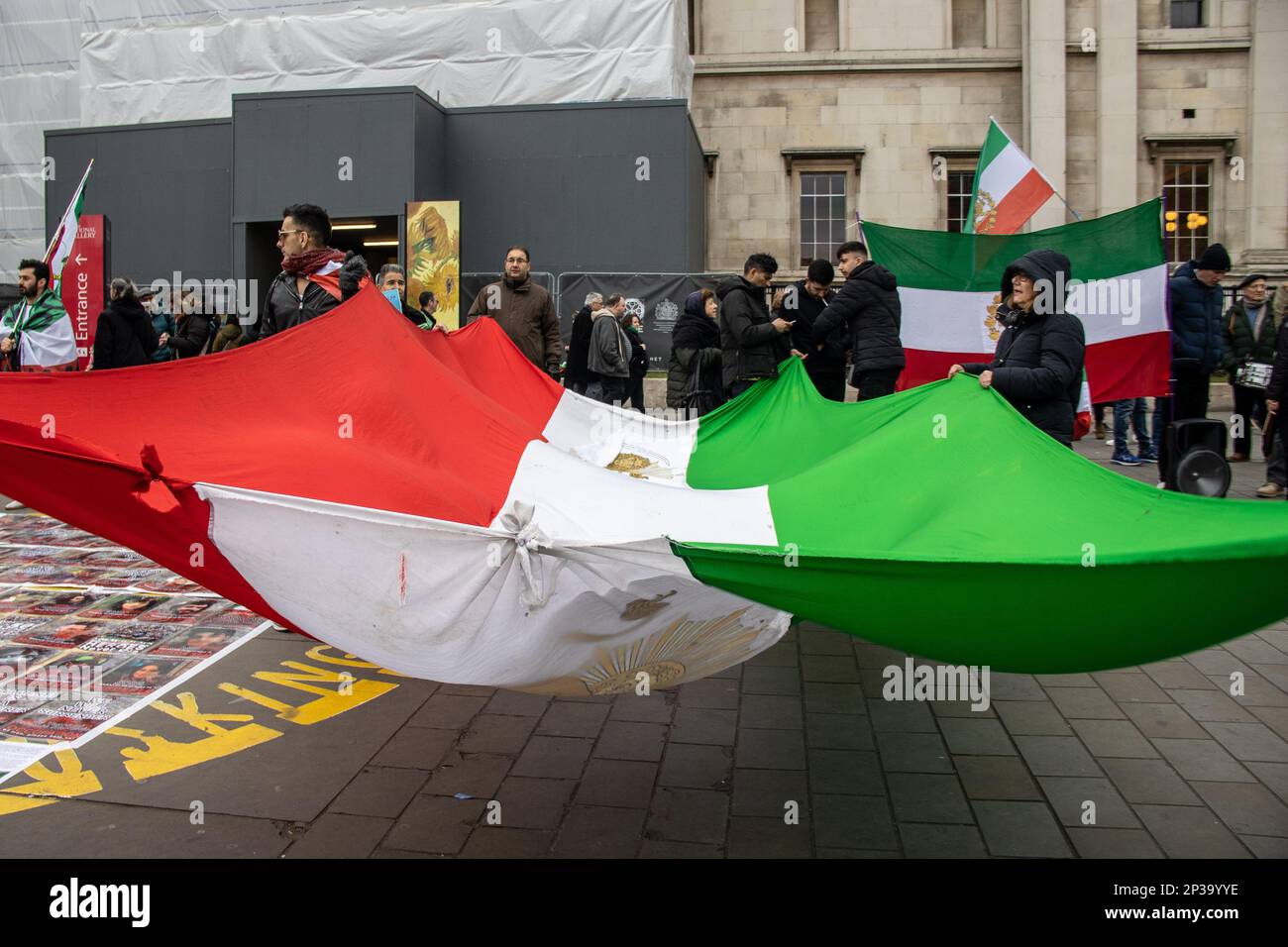 London, UK - March 4, 2023: Hundreds of Iranian-British monarchists ...