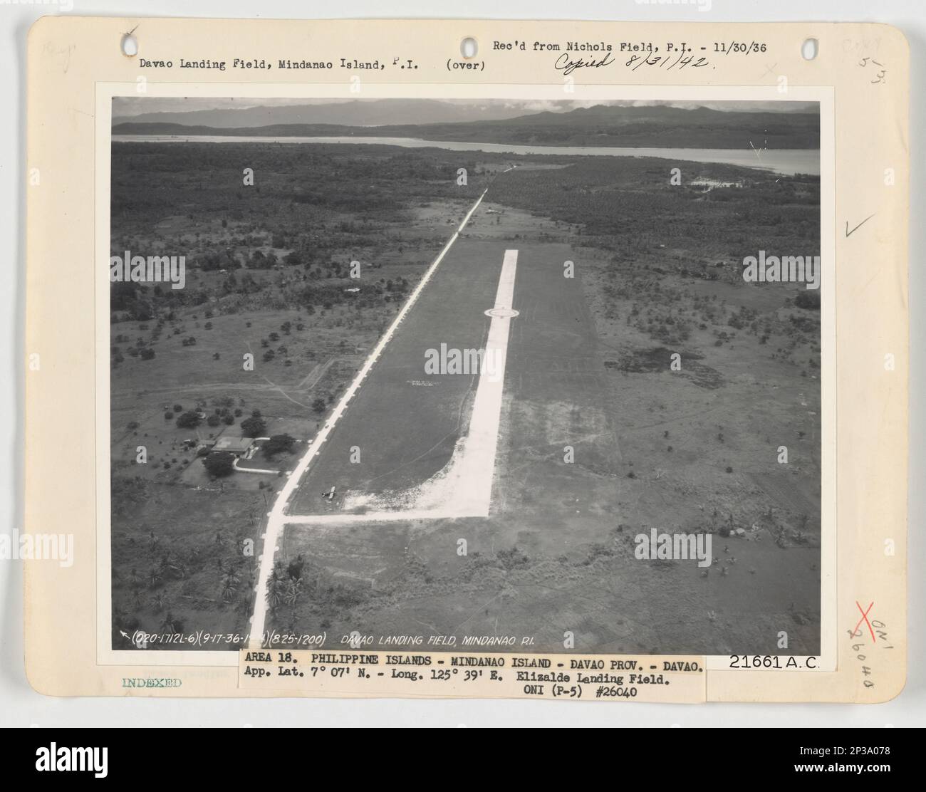 Landing Fields - Philippines - Mindanao Island, Aerial Photograph Stock ...