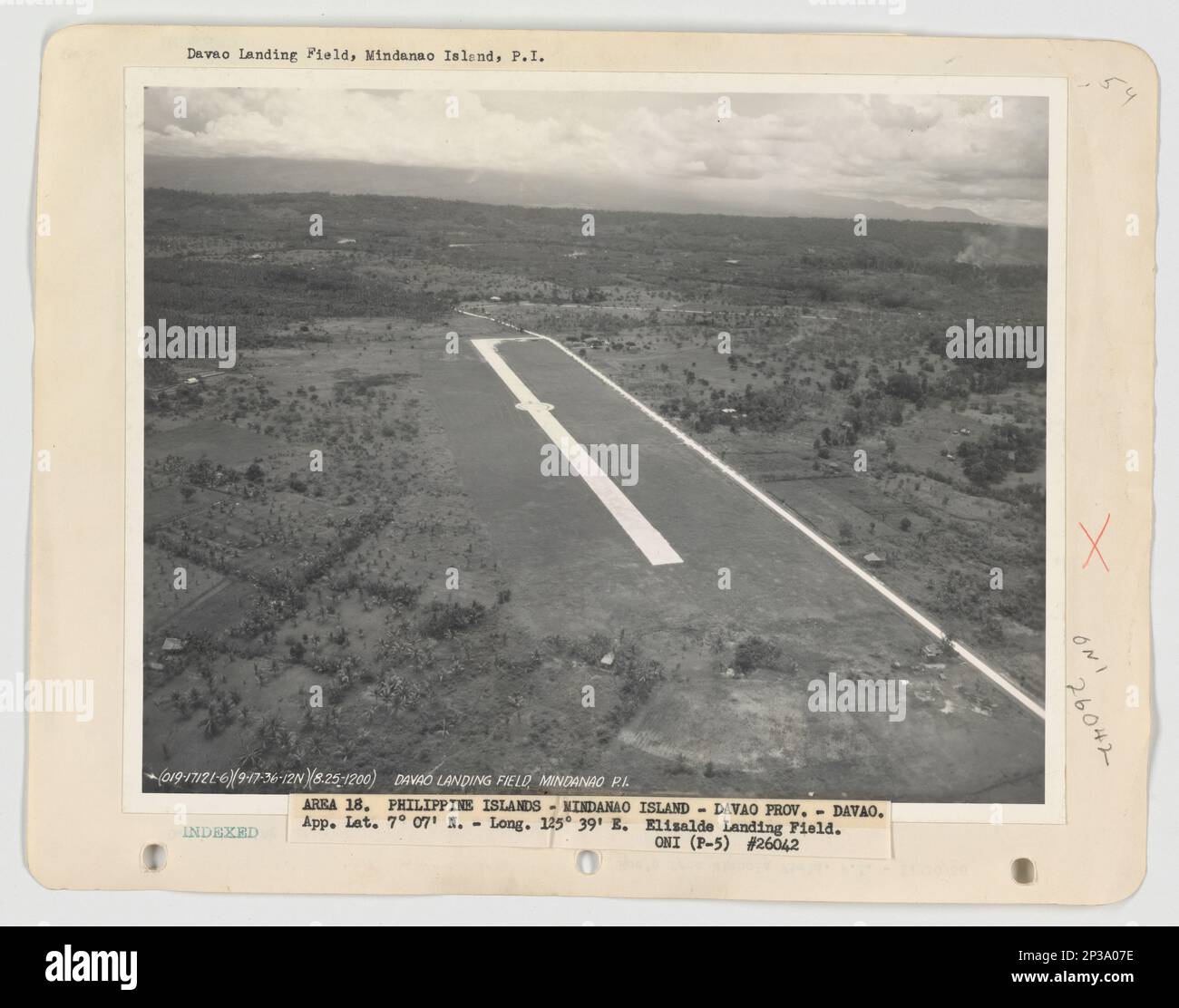 Landing Fields - Philippines - Mindanao Island, Aerial Photograph Stock ...