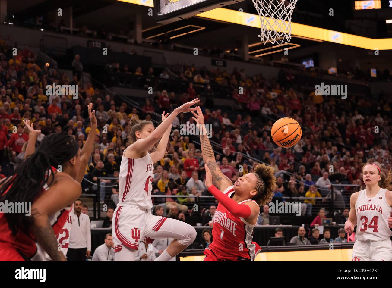 Minneapolis, Minnesota, USA. 4th Mar, 2023. Ohio State Buckeyes guard ...