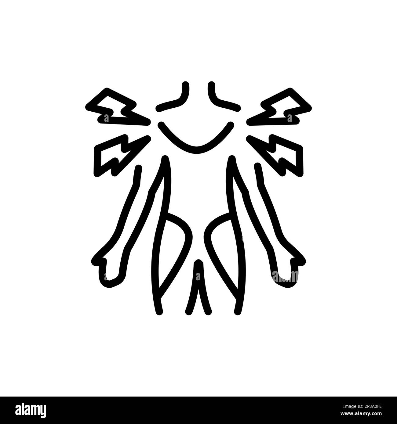 Polymyalgia Rheumatica black line icon. Rheumatology. Pictogram for web ...