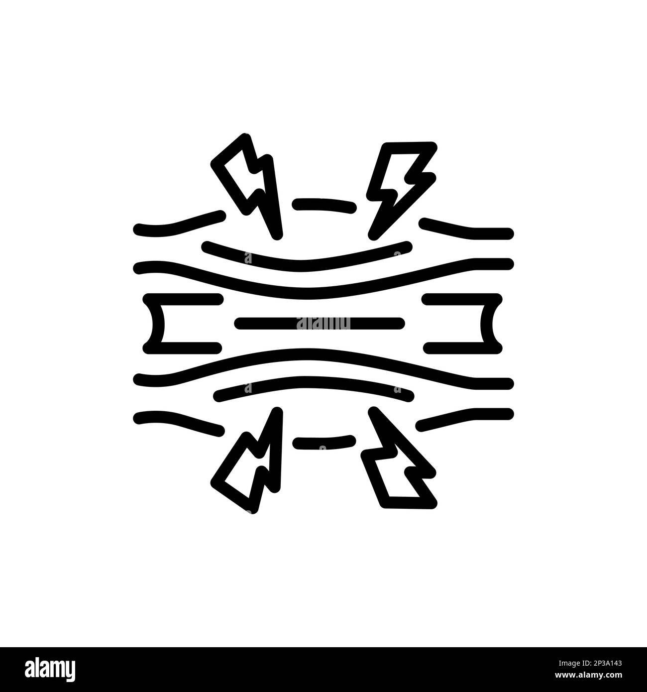 Pain muscle black line icon. Rheumatology. Pictogram for web page Stock ...