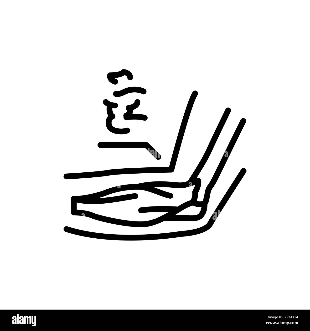 Tendonitis black line icon. Rheumatology. Pictogram for web page Stock ...