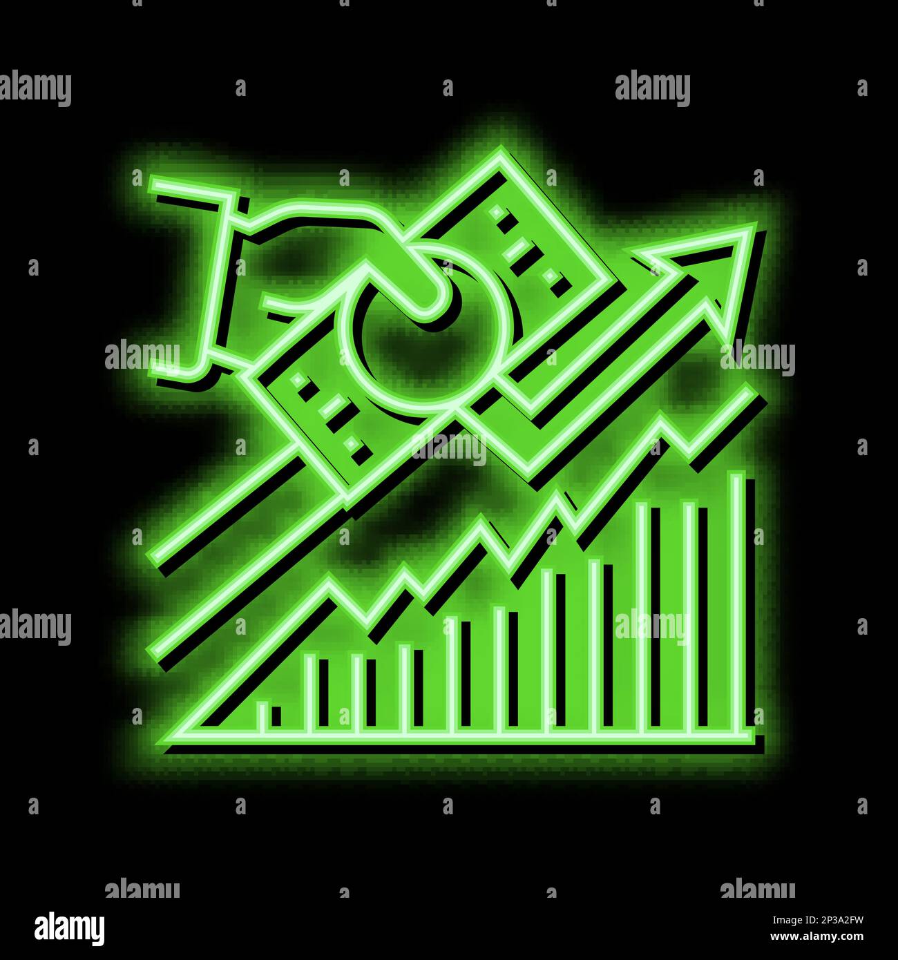 profit growth neon glow icon illustration Stock Vector Image & Art - Alamy