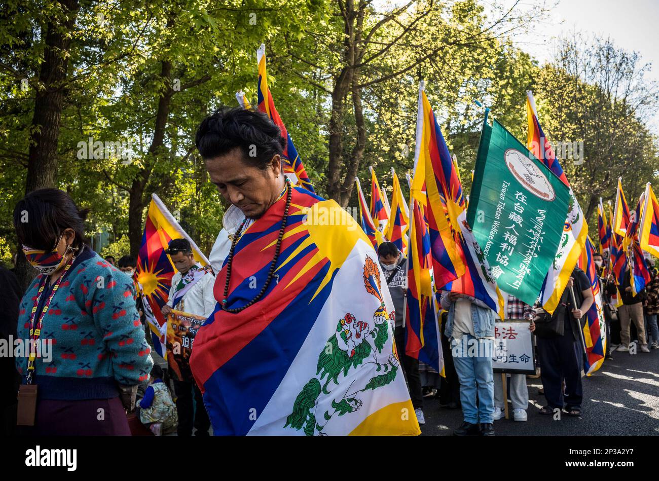 Taipei. 05th Mar, 2023. Tibetans and Taiwanese who support Tibetan ...