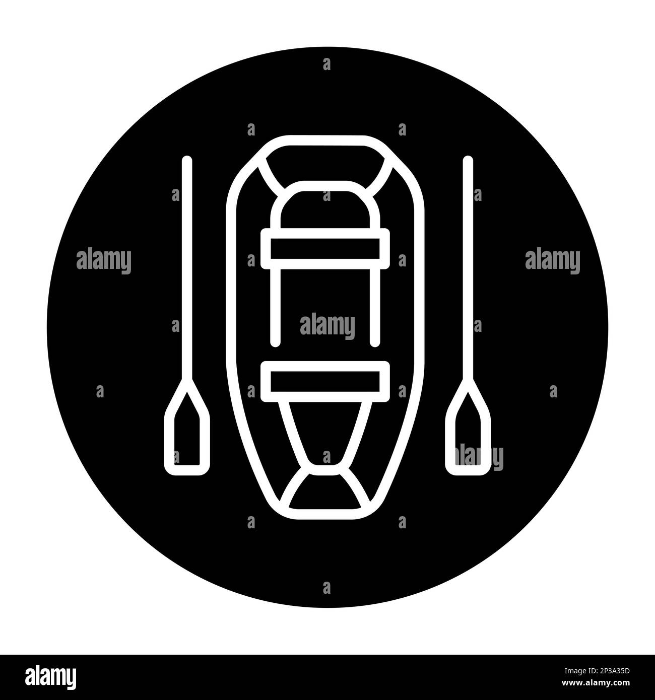 Inflatable Boat black line icon. Water activity. Pictogram for web page ...