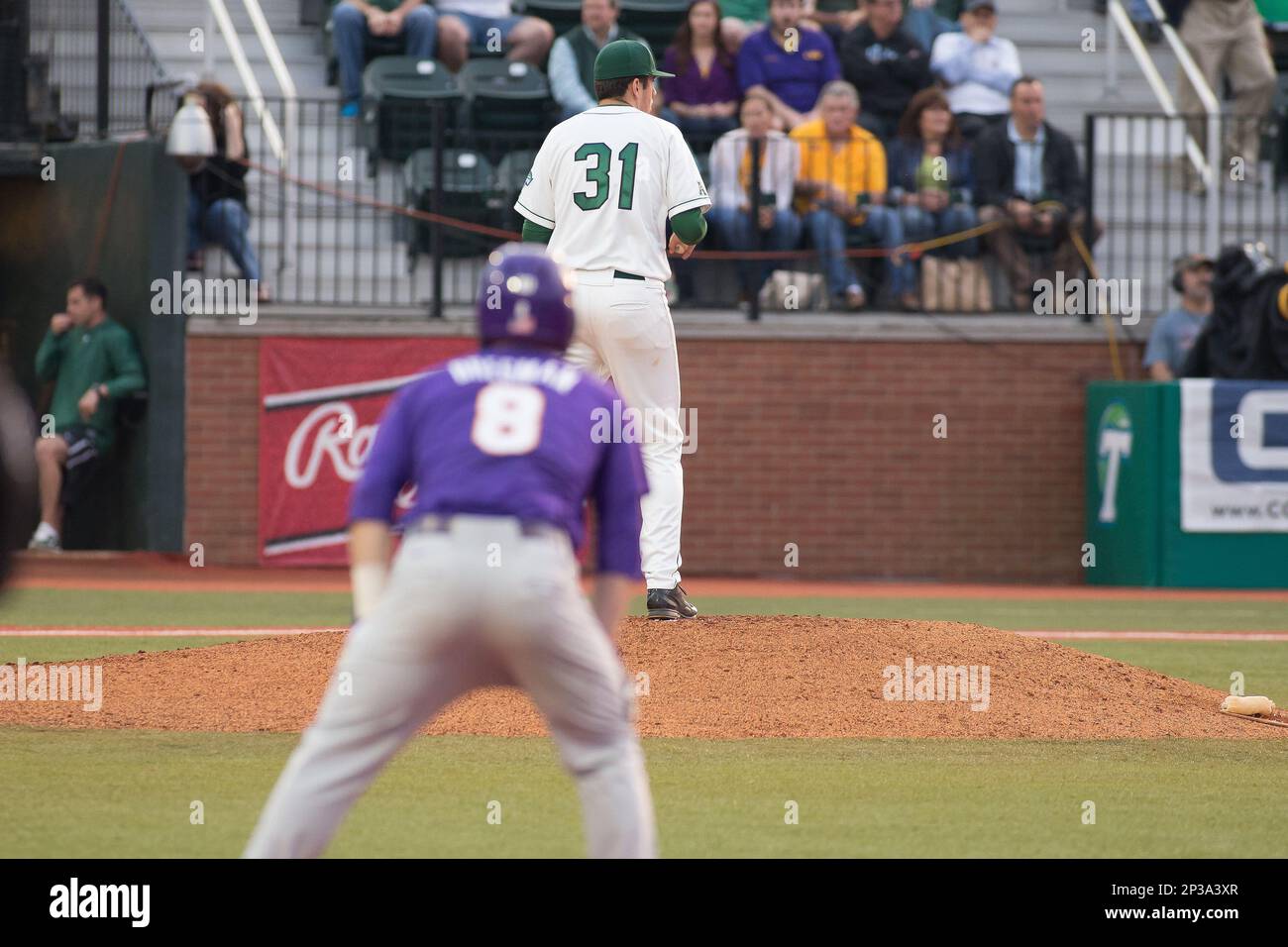March 24, 2015 - LSU infielder Alex Bregman (8) on first base as Tulane ...