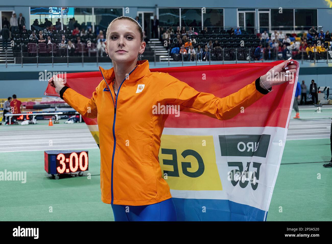 ISTANBUL - Britt Weerman in action in the high jump final on the fourth ...