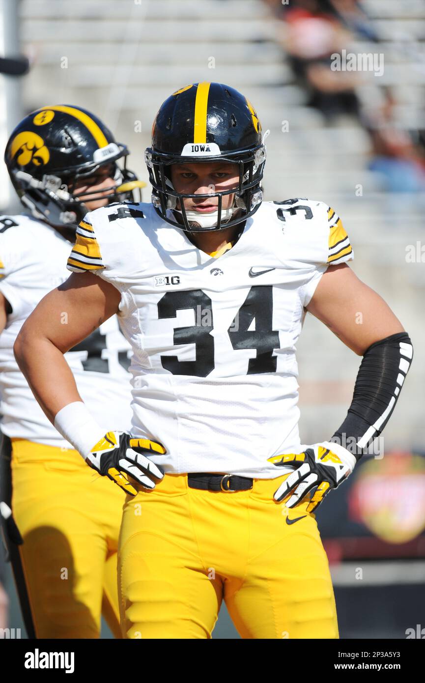 University of Iowa Hawkeyes defensive end Nate Meier (34) during game ...
