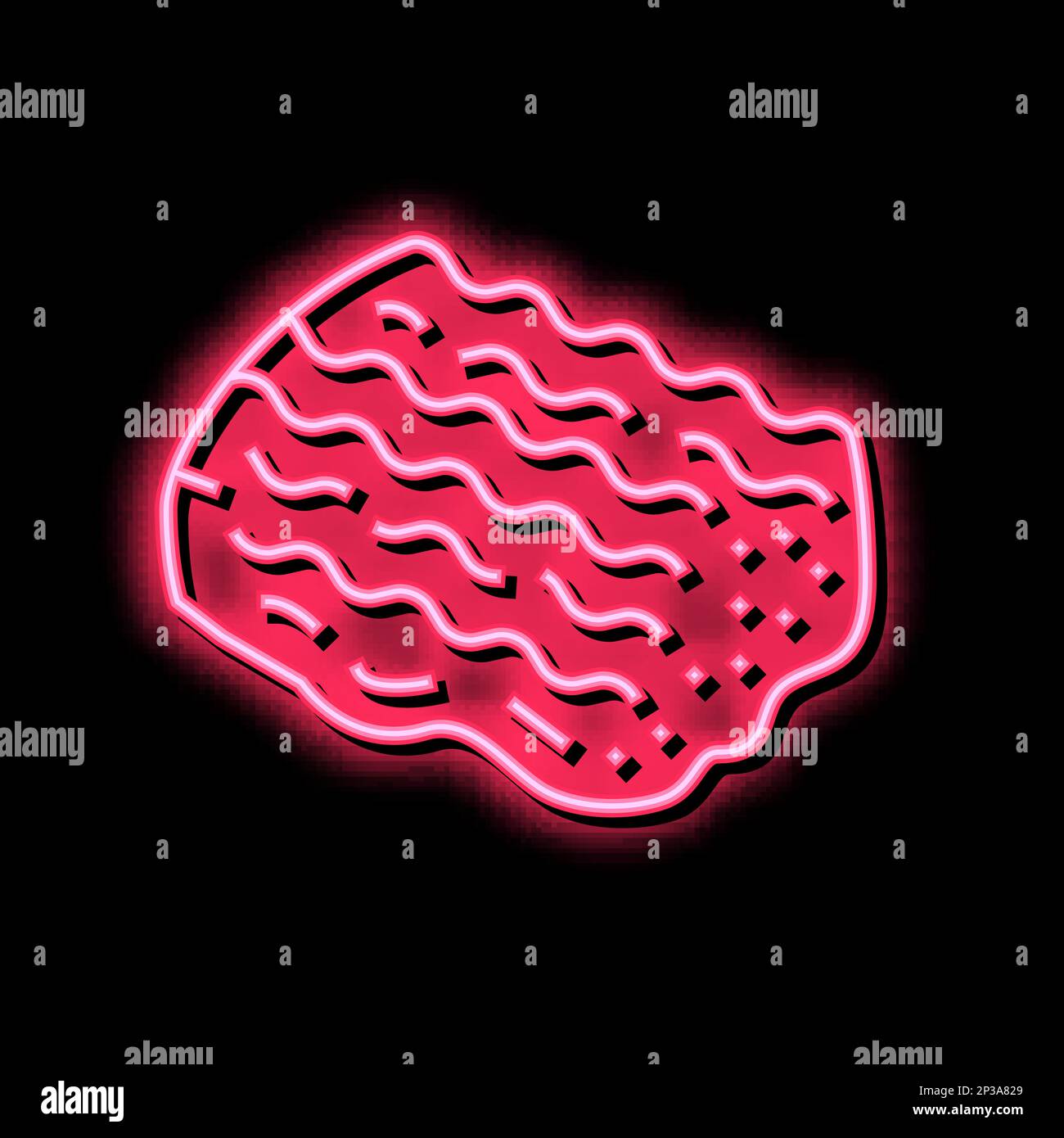 minced meat neon glow icon illustration Stock Vector Image & Art - Alamy