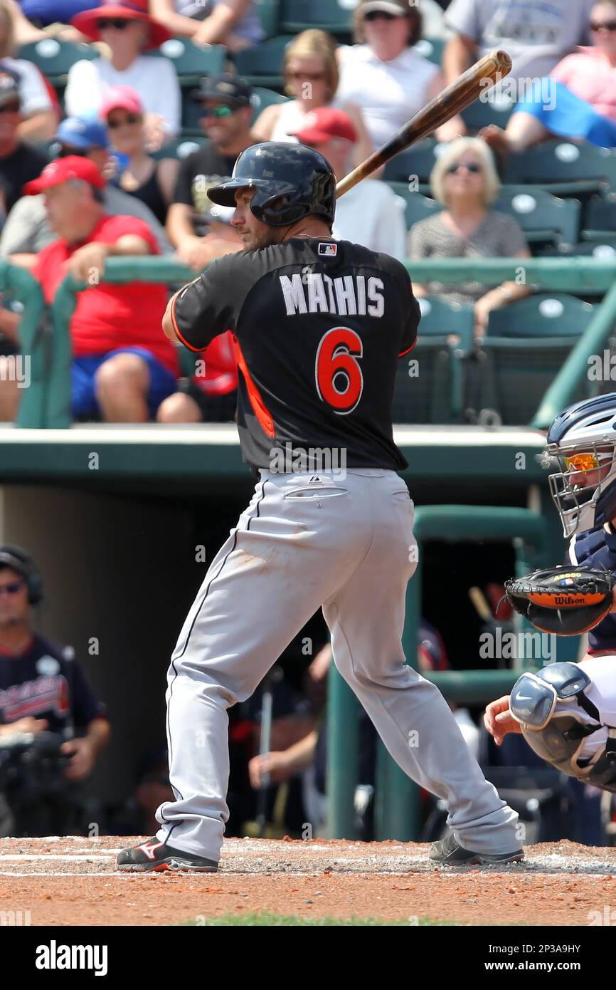 19 MAR 2015: Jeff Mathis of the Marlins during the spring training game ...