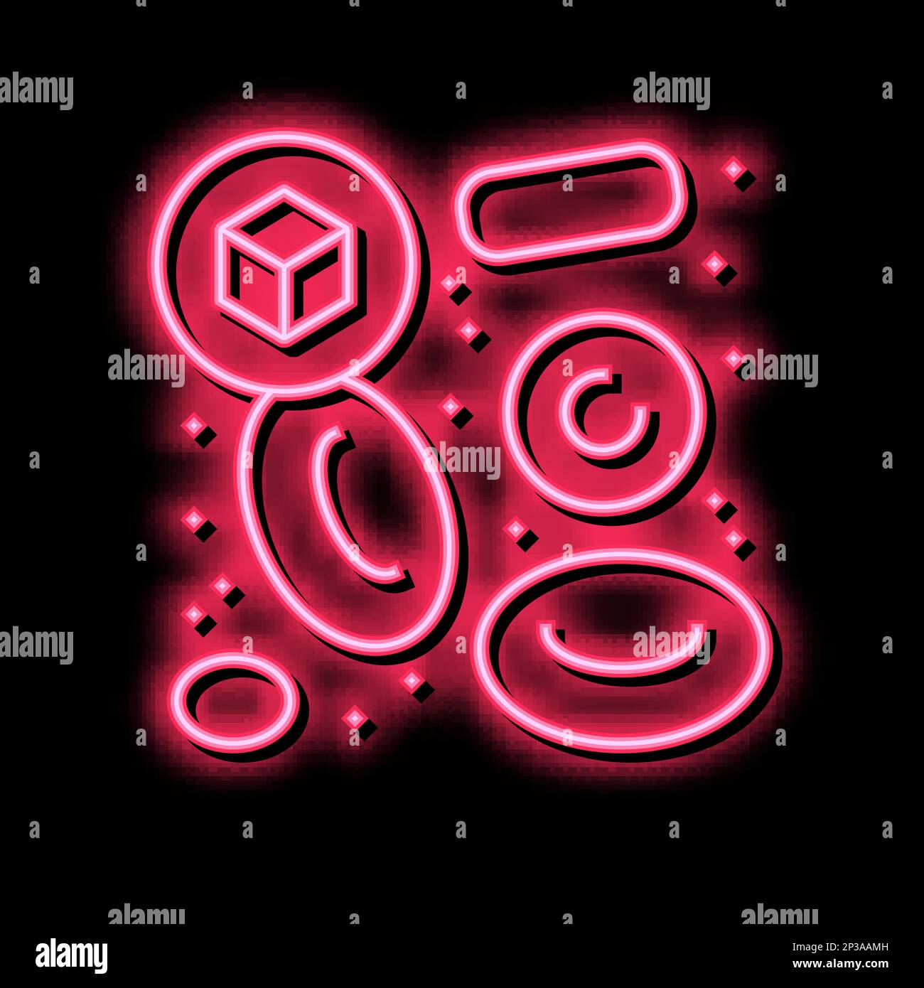 blood with sugar disease problem neon glow icon illustration Stock ...