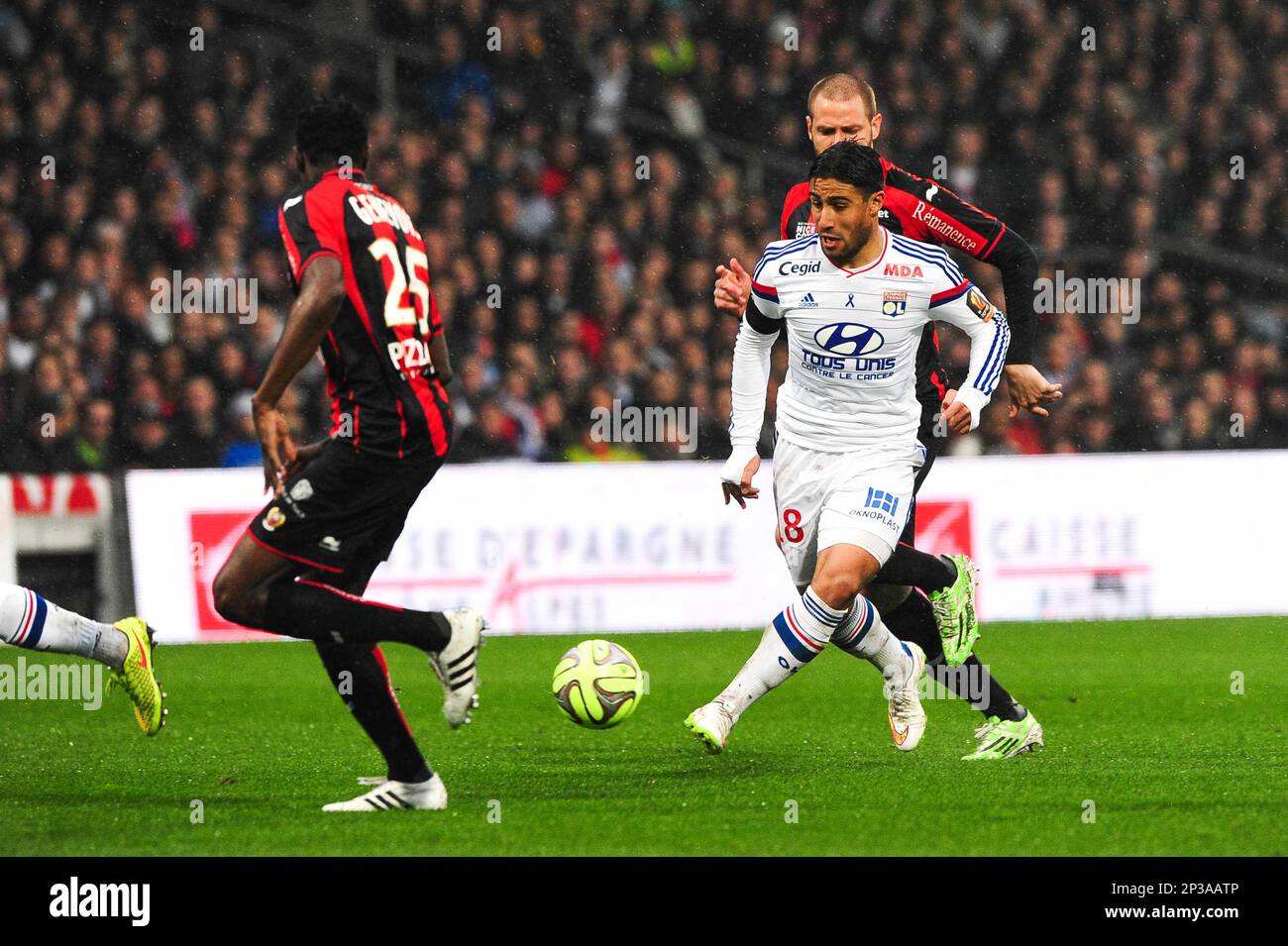 Nabil FEKIR - 21.03.2015 - Lyon / Nice - 30eme journee de Ligue 1 ...