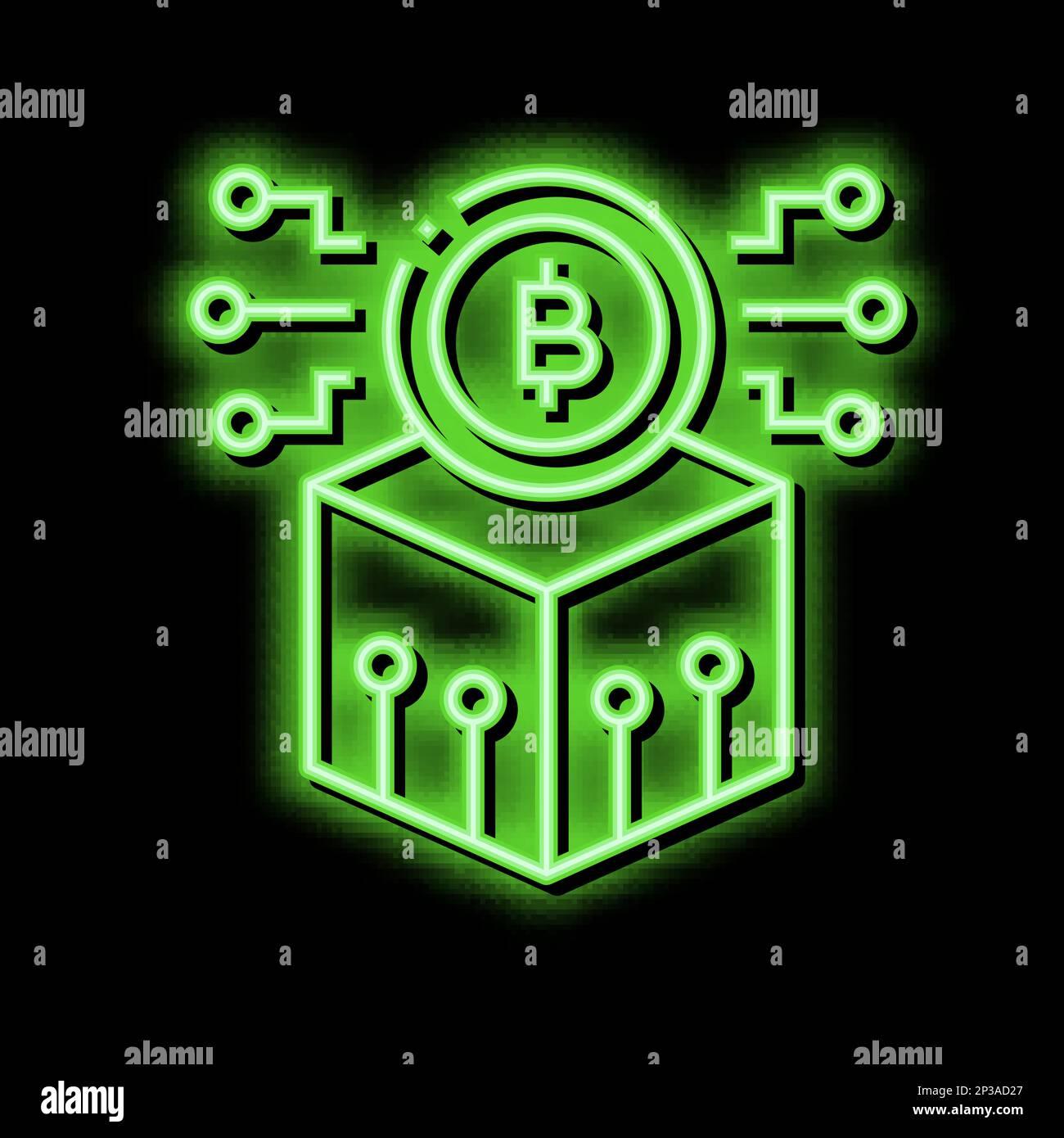 technology ico neon glow icon illustration Stock Vector Image & Art - Alamy