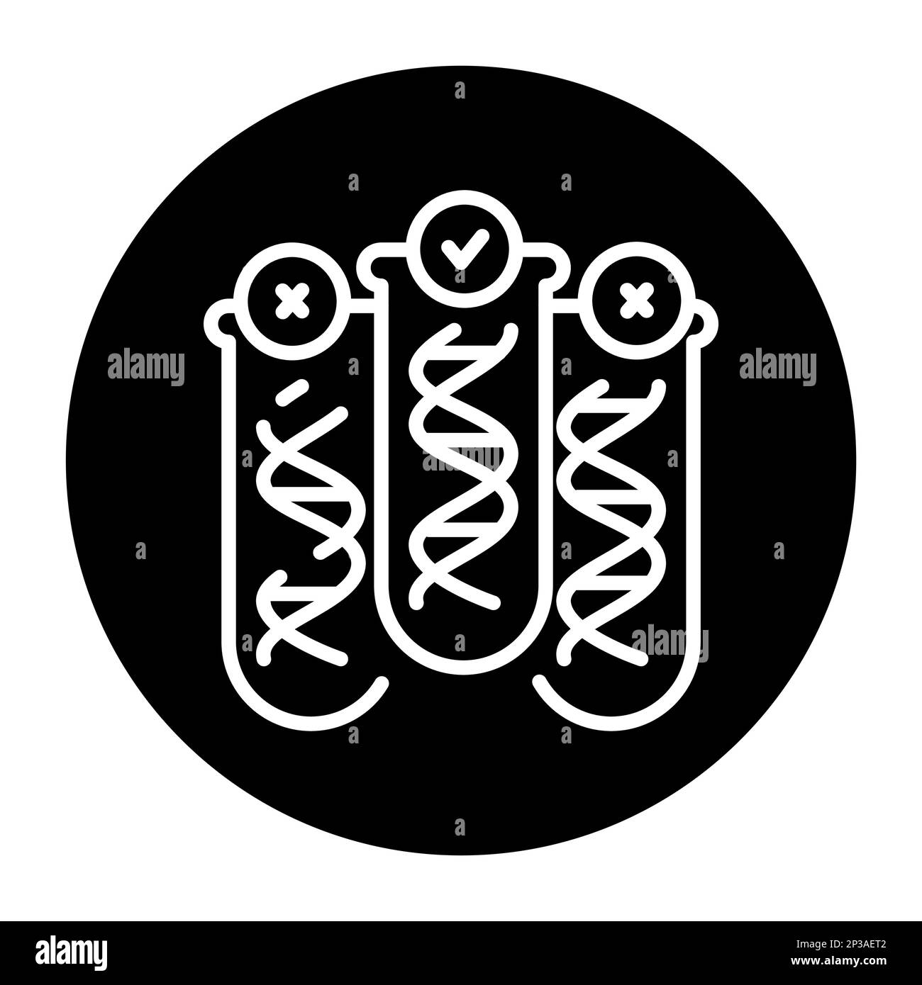 Genetic testing black line icon. Fertilization Stock Vector Image & Art ...