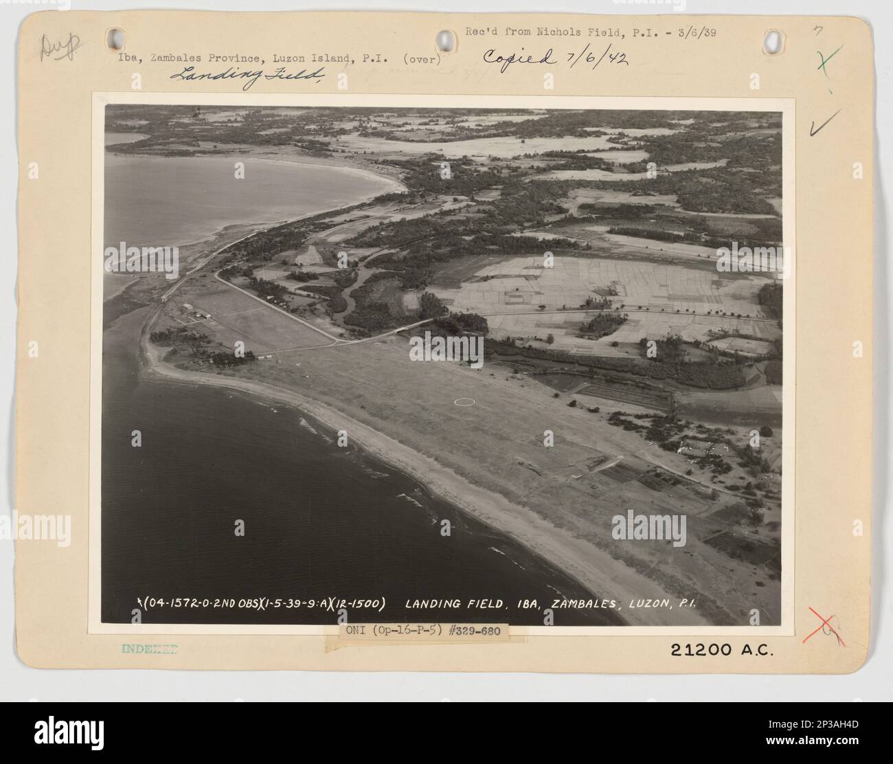 Landing Fields - Philippines - Iba, Aerial Photograph Stock Photo - Alamy