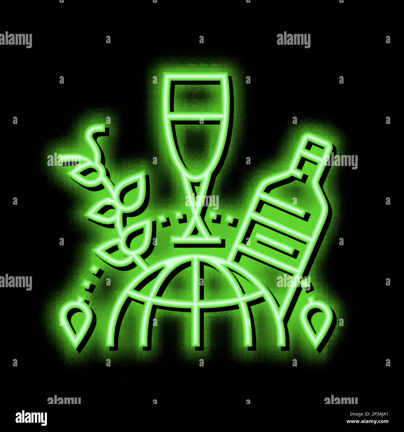 wine tourism neon glow icon illustration Stock Vector Image & Art - Alamy