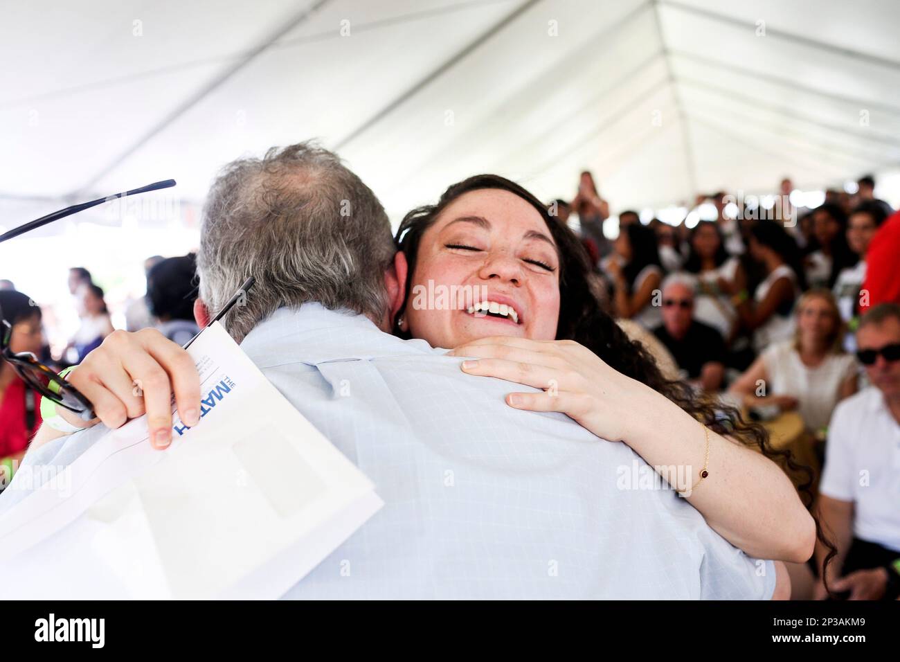 Michelle Rosario hugs family friend Dr. Edwin Melendez after being ...