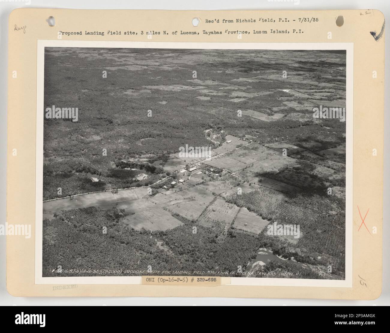 Landing Fields - Philippines - Lips through Lucena, Aerial Photograph ...