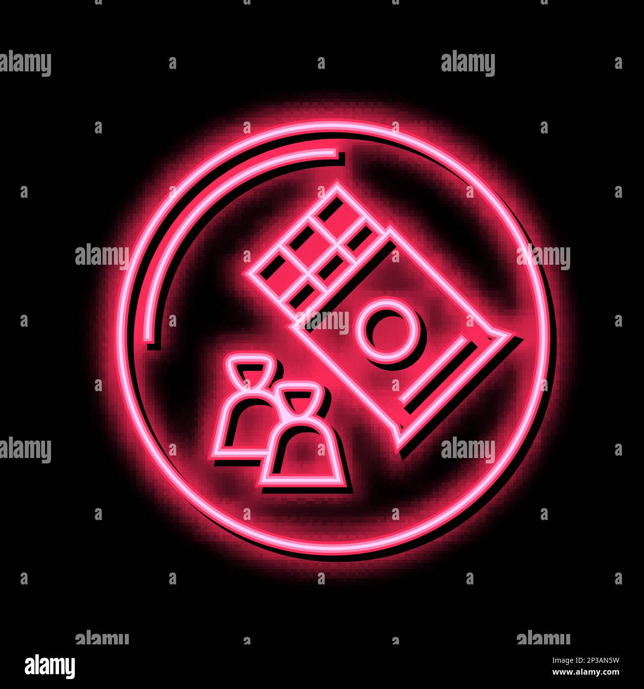 candies and chocolate department store neon glow icon illustration ...