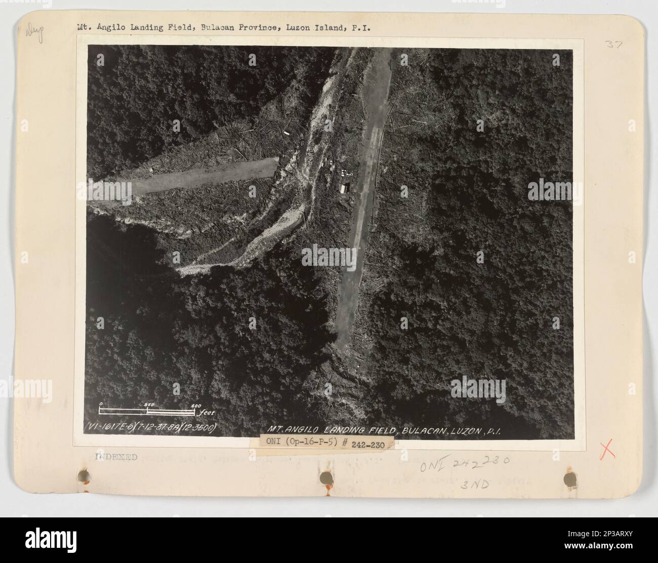 Landing Fields - Philippines - Mt. Angilo, Aerial Photograph Stock ...