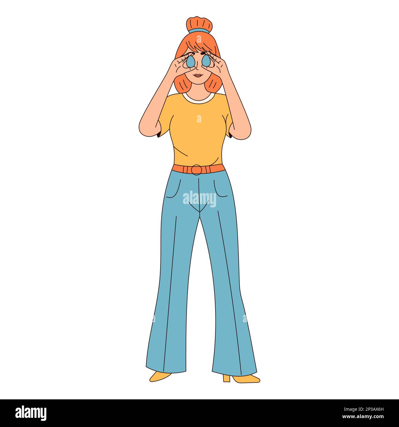 Nostalgia 1960s girl Stock Vector Images - Alamy
