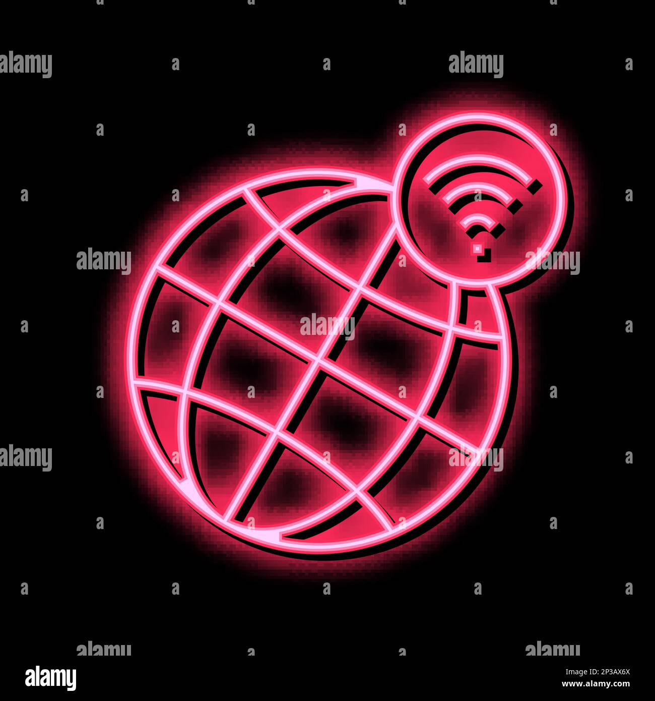worldwide wifi connection color icon vector illustration Stock Vector ...