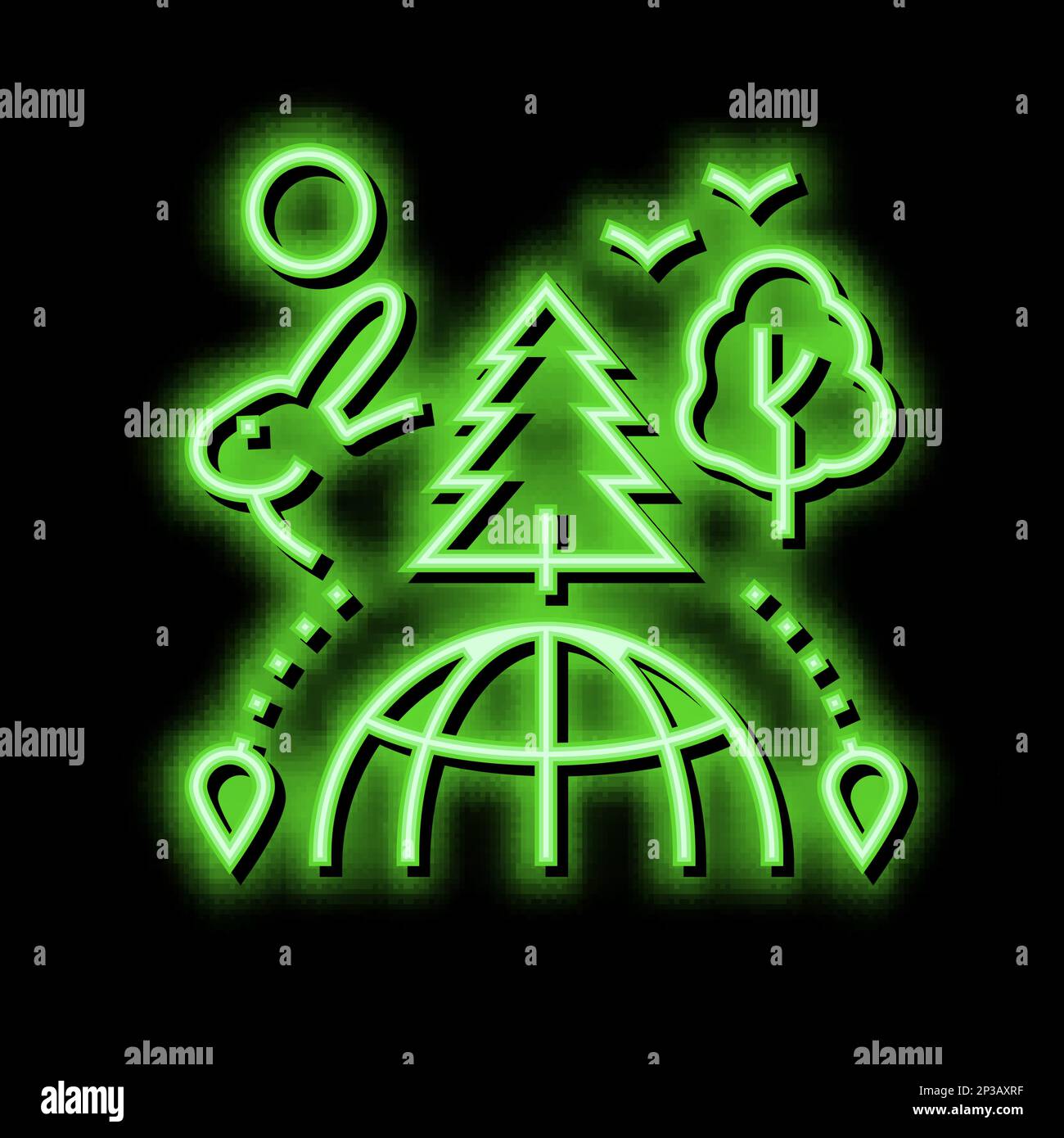 nature tourism neon glow icon illustration Stock Vector Image & Art - Alamy