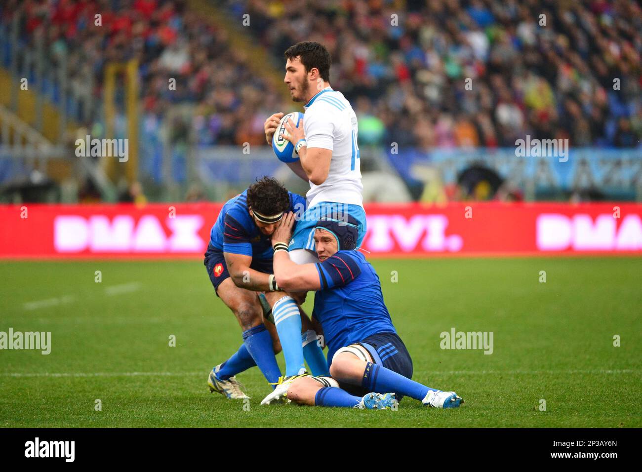 Leonardo SARTO / Maxime MERMOZ / Bernard LE ROUX - 15.03.2015 - Rugby ...
