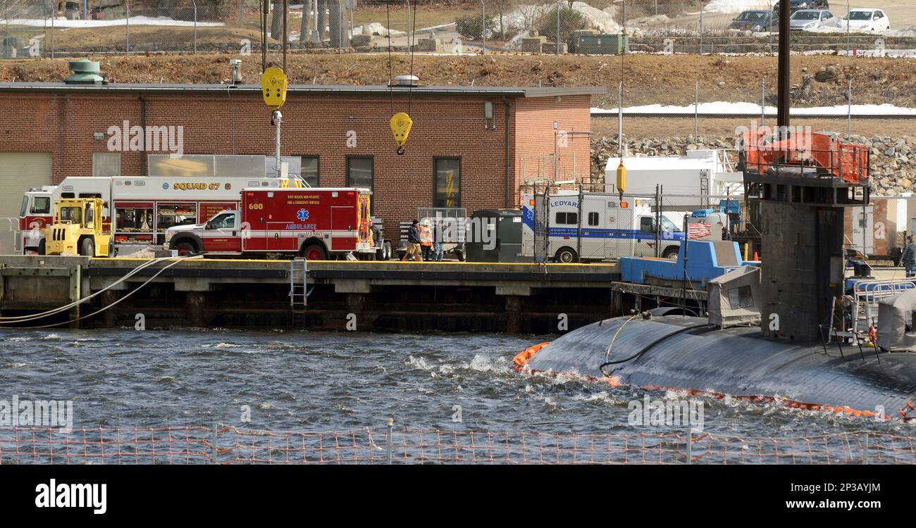 Firefighters from the Submarine Base Fire Department and surrounding ...