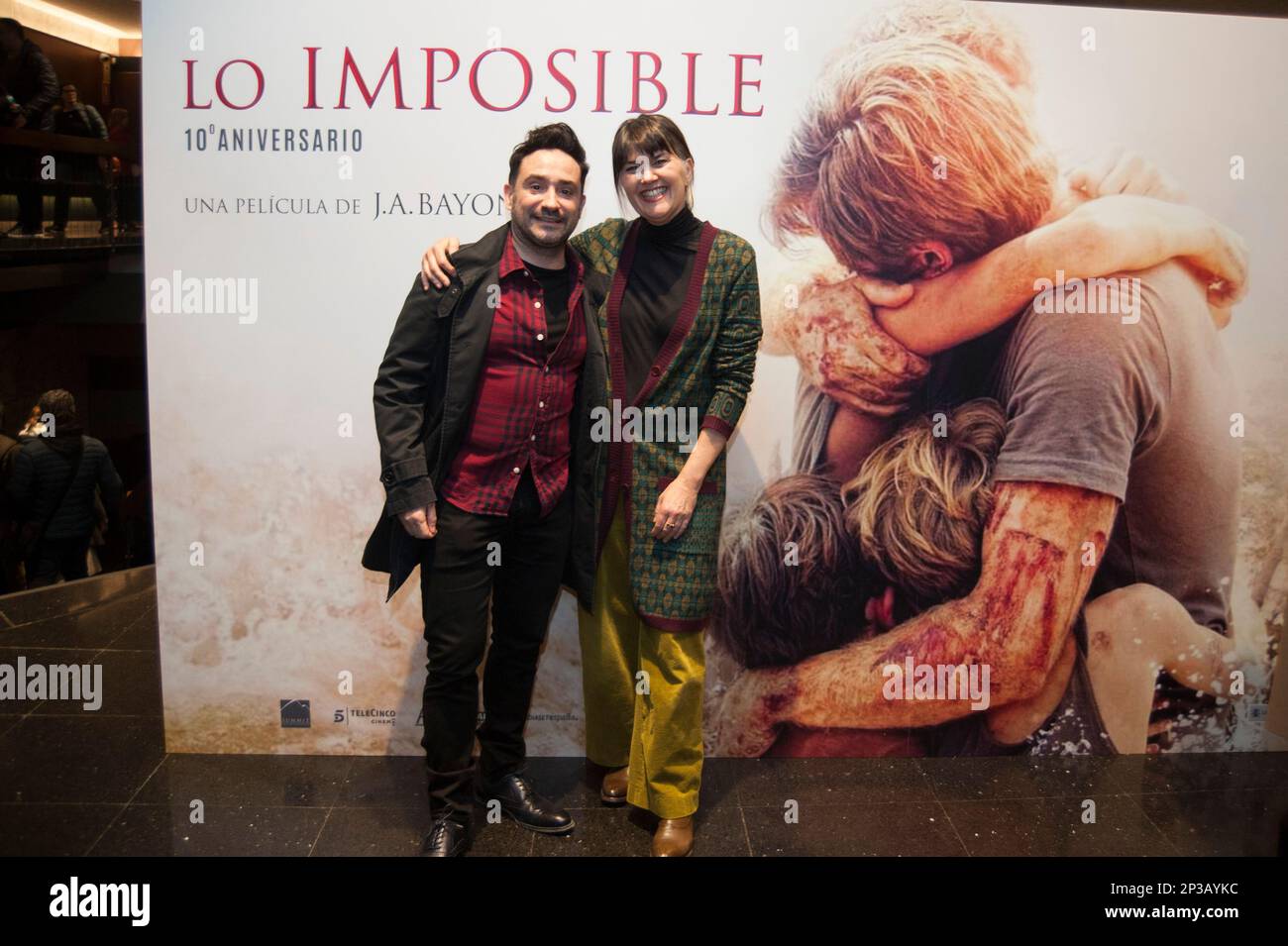 Film director Juan Antonio Bayona and doctor María Belón during a special screening of the film ...