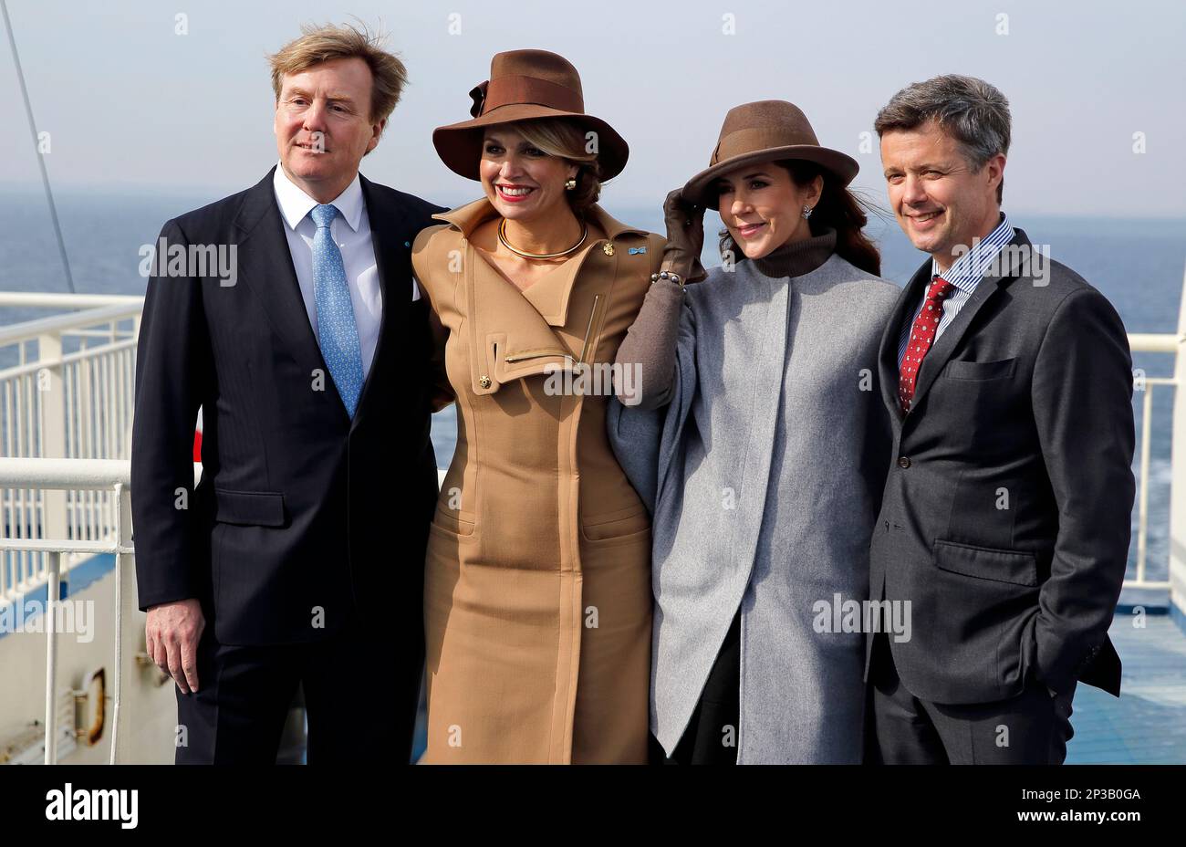 King Willem-Alexander, left, and Queen Maxima, second left, of the ...