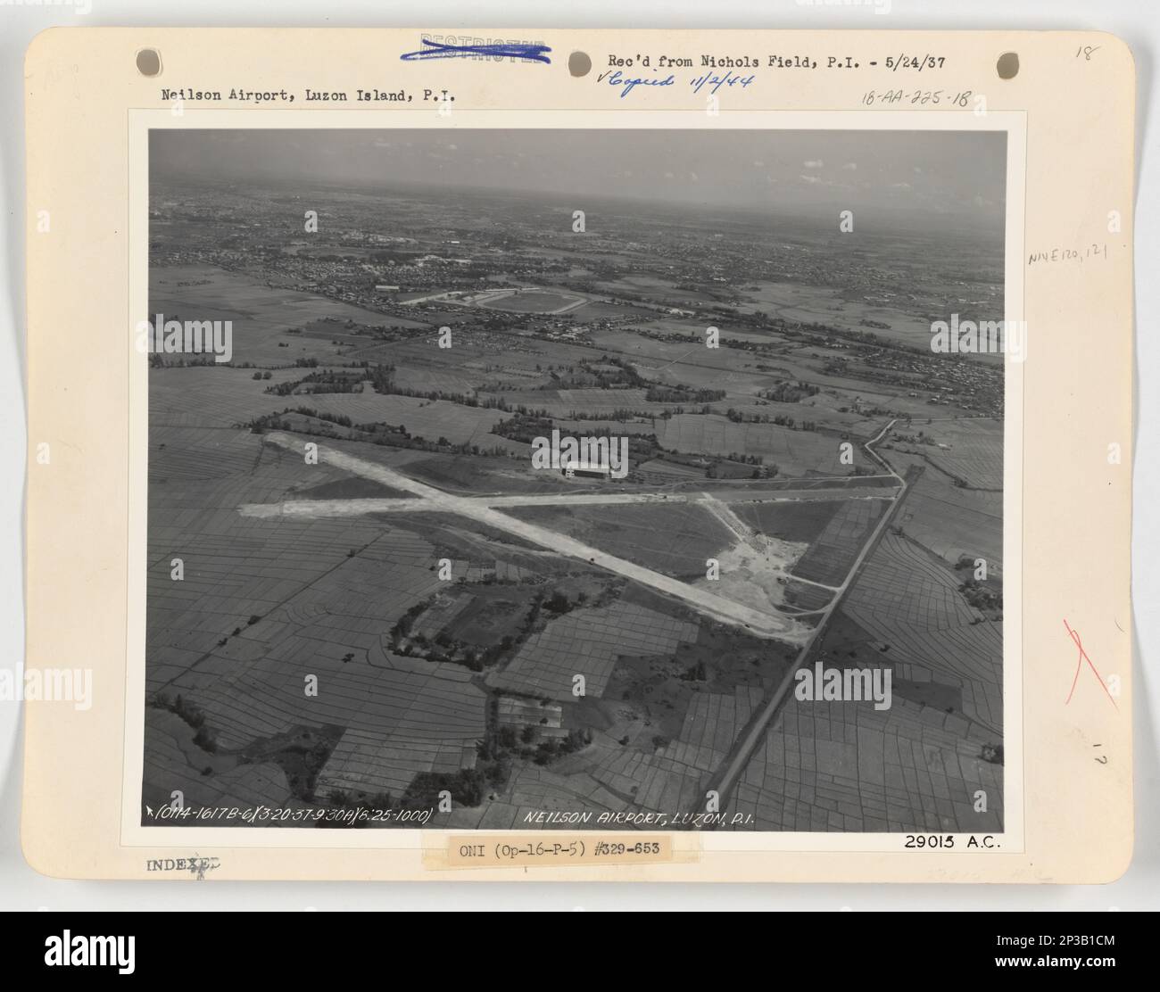 Landing Fields - Philippines - Neilson Airport, Aerial Photograph Stock ...