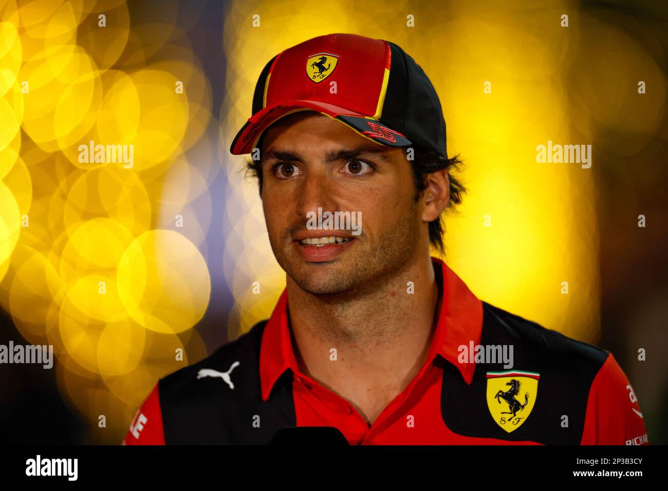 SAINZ Carlos (spa), Scuderia Ferrari SF-23, portrait during the Formula 1 Gulf Air Bahrain Grand ...