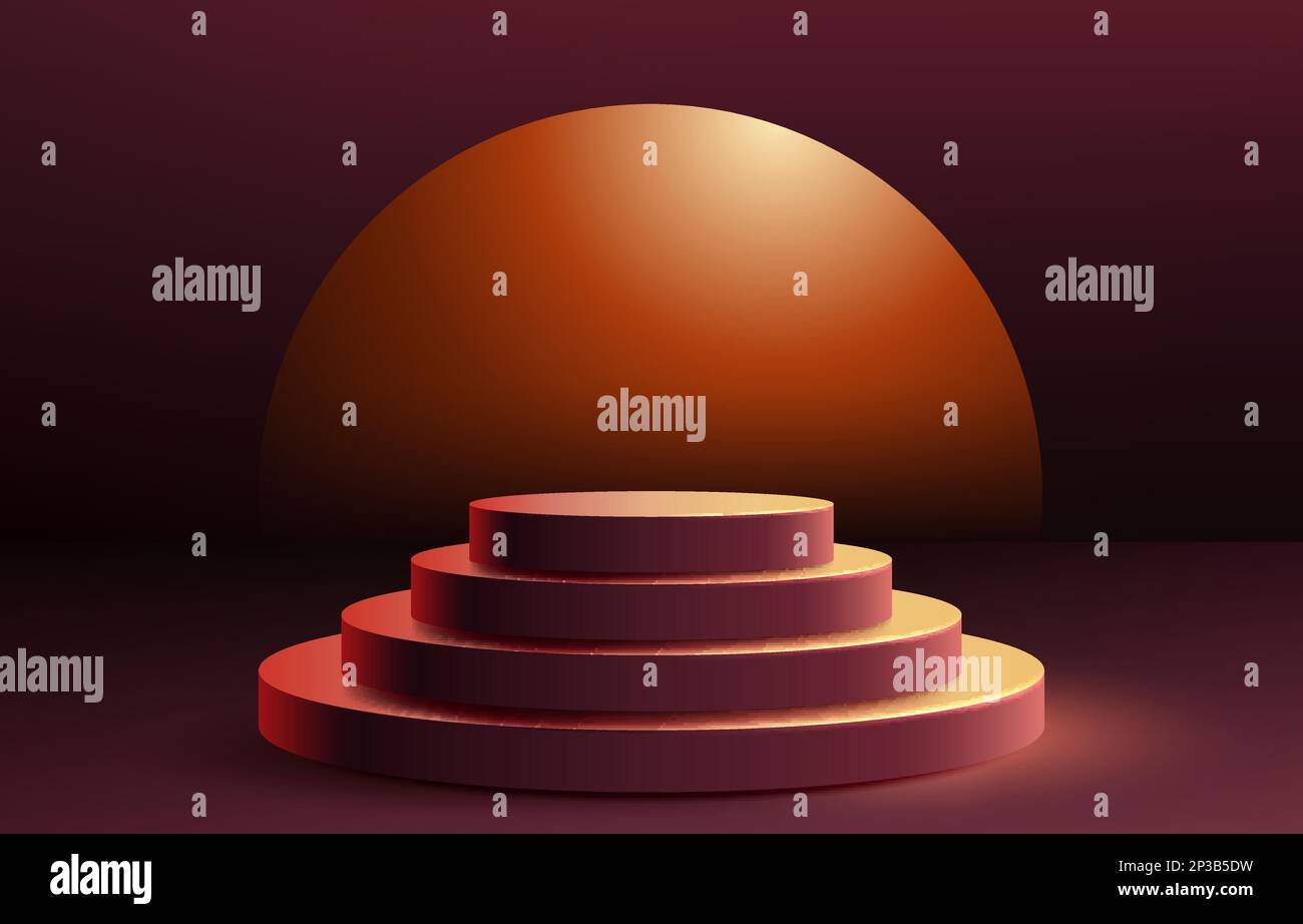 Minimalist podium with lighting, Stage Podium Scene with for Award ...