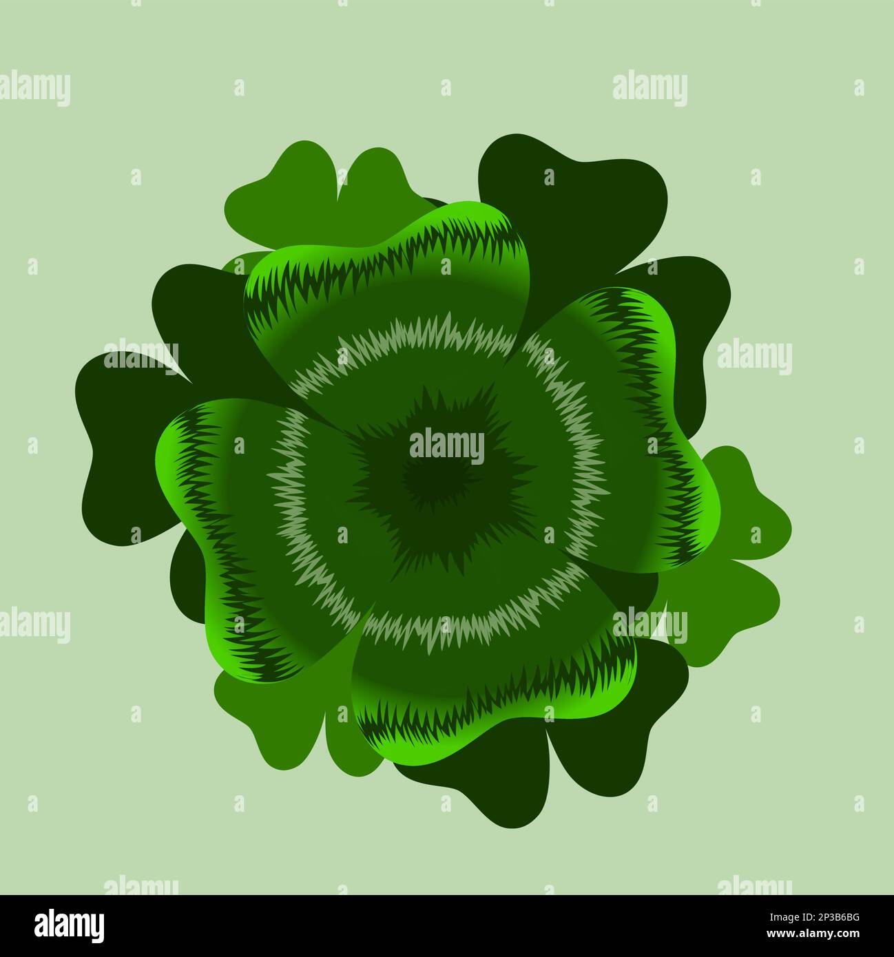 Four leaf realistic clover leaf isolated on white background. Vector ...