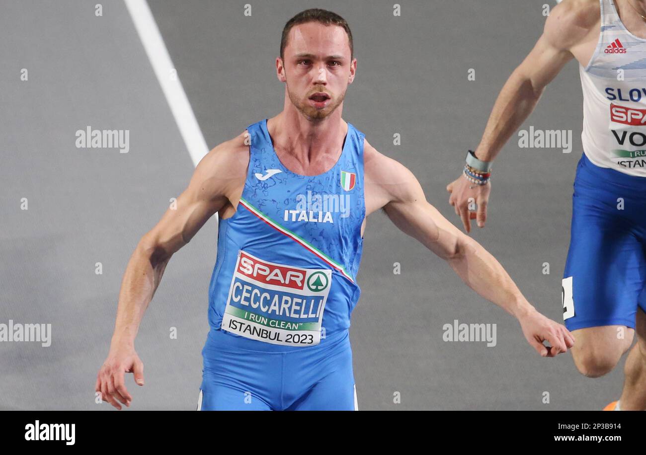 Samuele Ceccarelli of Italy, Final 60m Men during the European ...