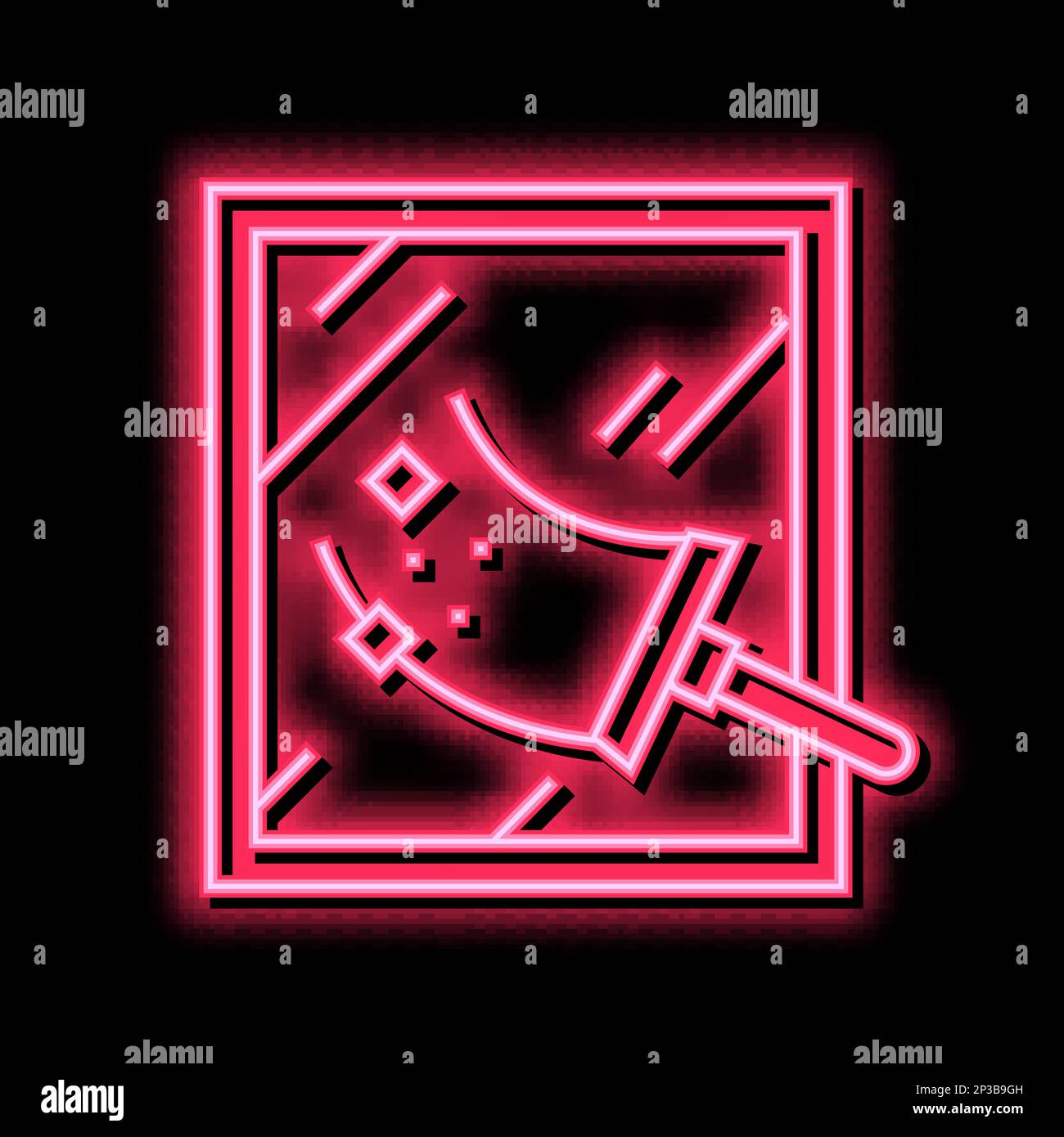 window cleaning neon glow icon illustration Stock Vector Image & Art ...