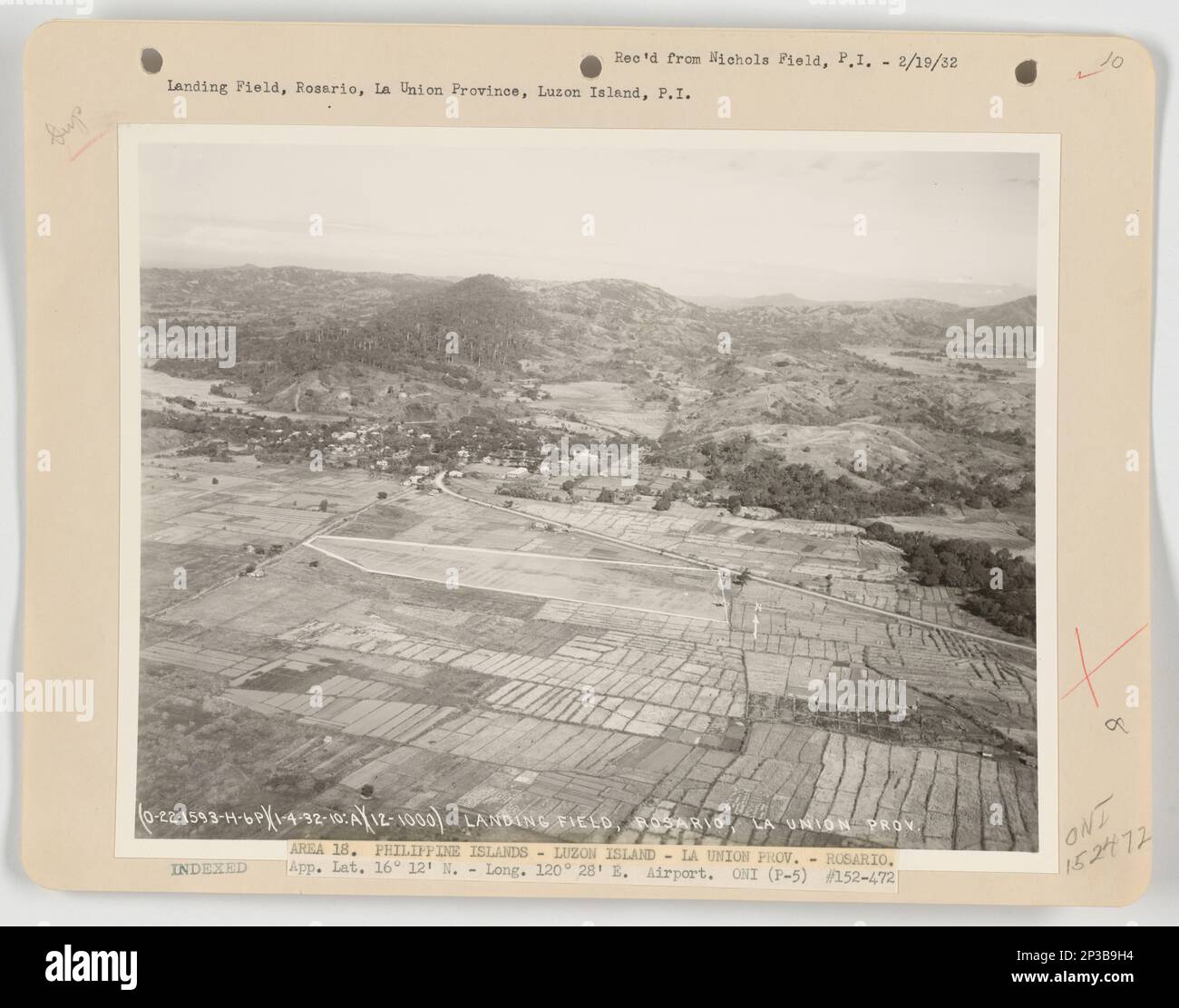 Landing Fields - Philippines - Luzon Island, Aerial Photograph Stock ...