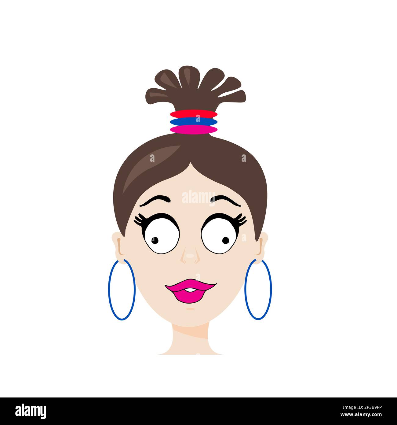 Cartoon girl with big eyes Stock Vector Image & Art - Alamy