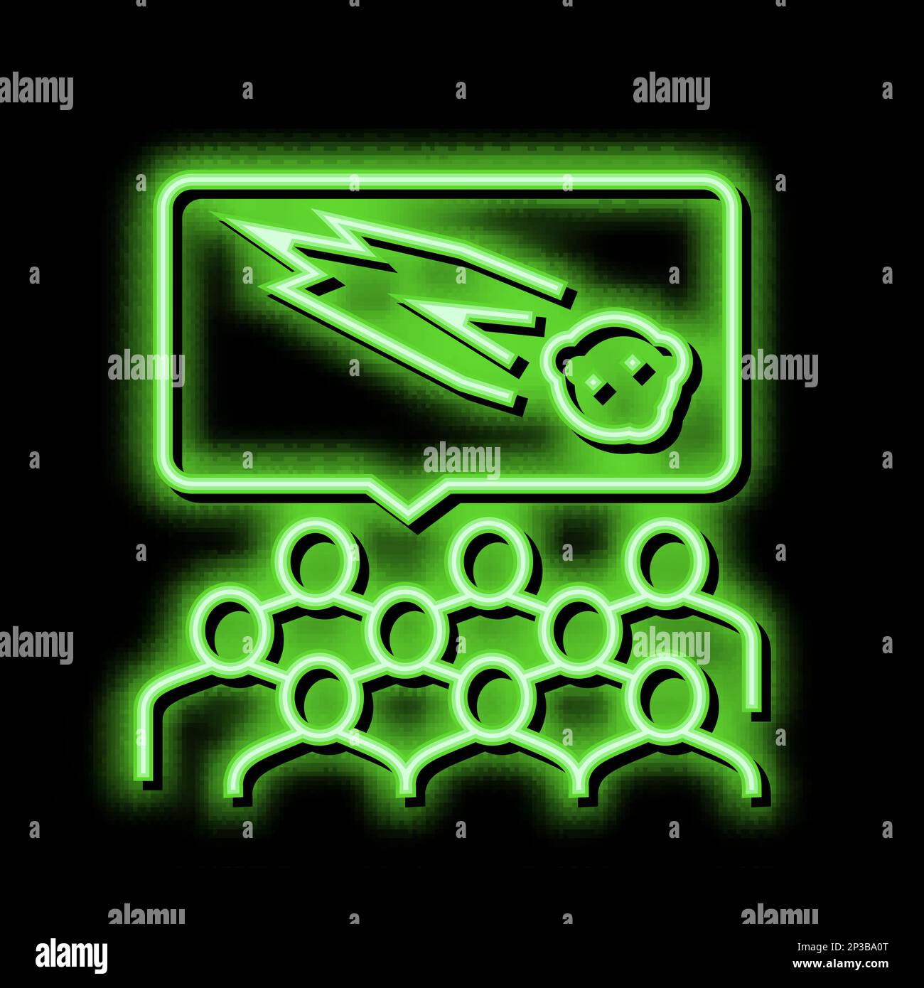 comet planetarium discussion neon glow icon illustration Stock Vector ...