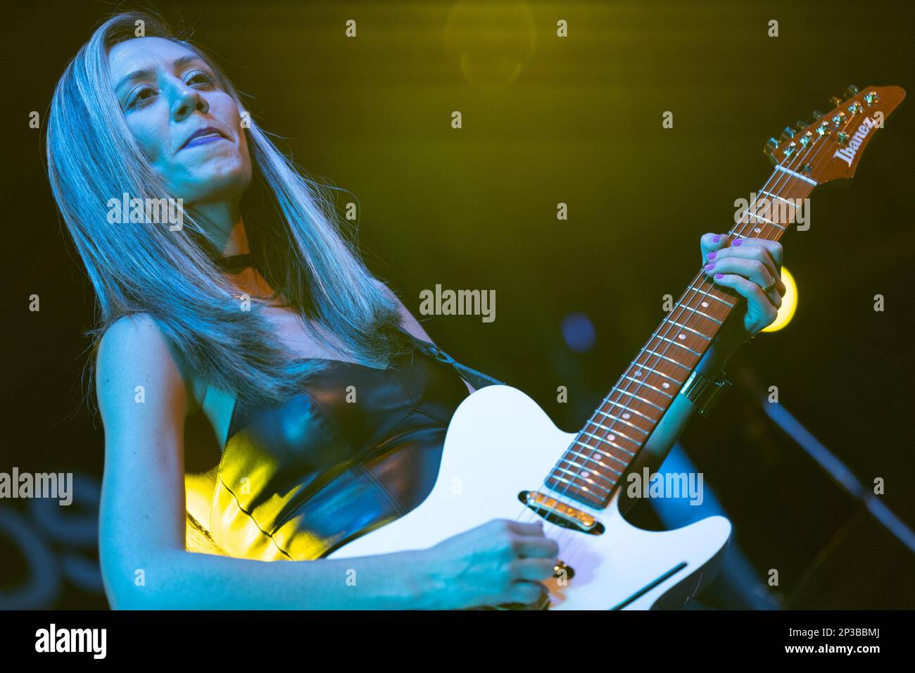 The Brazilian musician Lari Basilio during the concert Lari Basilio ...